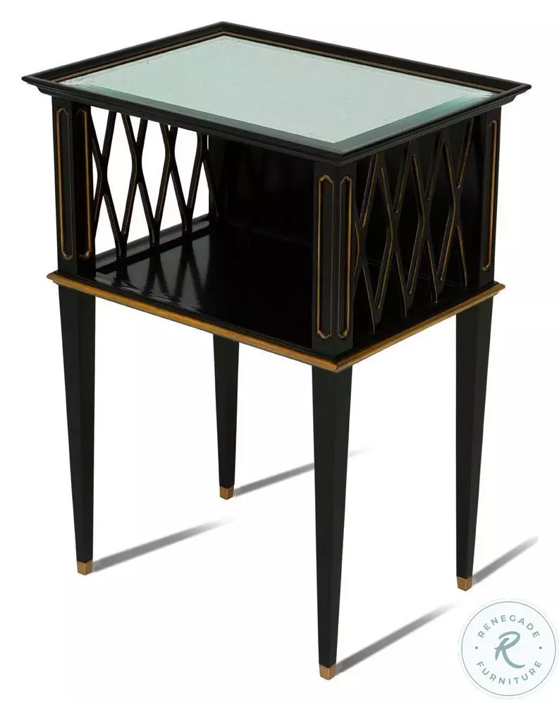 Noir Glass And Noir Accent Table From Maitland-Smith | Coleman Furniture