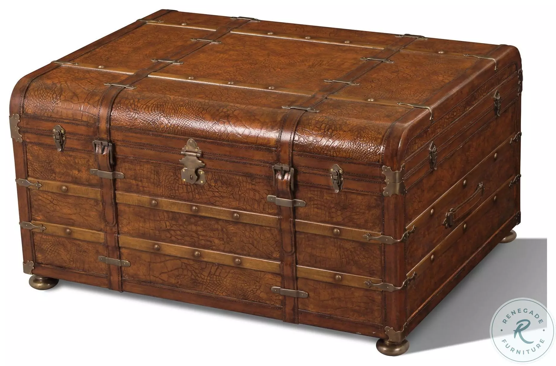 Cutlass Faux Crocodile Leather Trunk From Maitland-Smith | Home Gallery ...