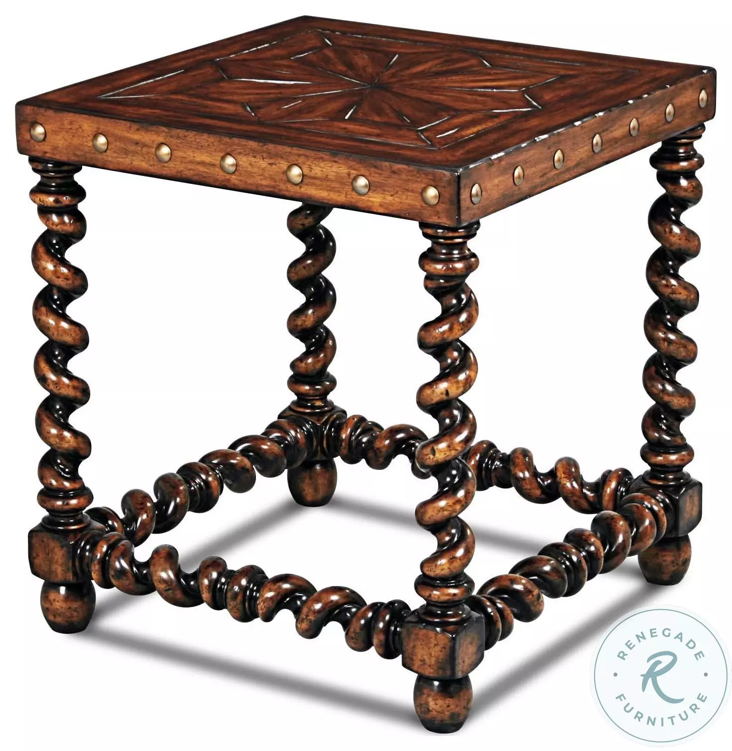 Serpentine Hand Planed Heavily Side Table From Maitland-Smith | Coleman ...