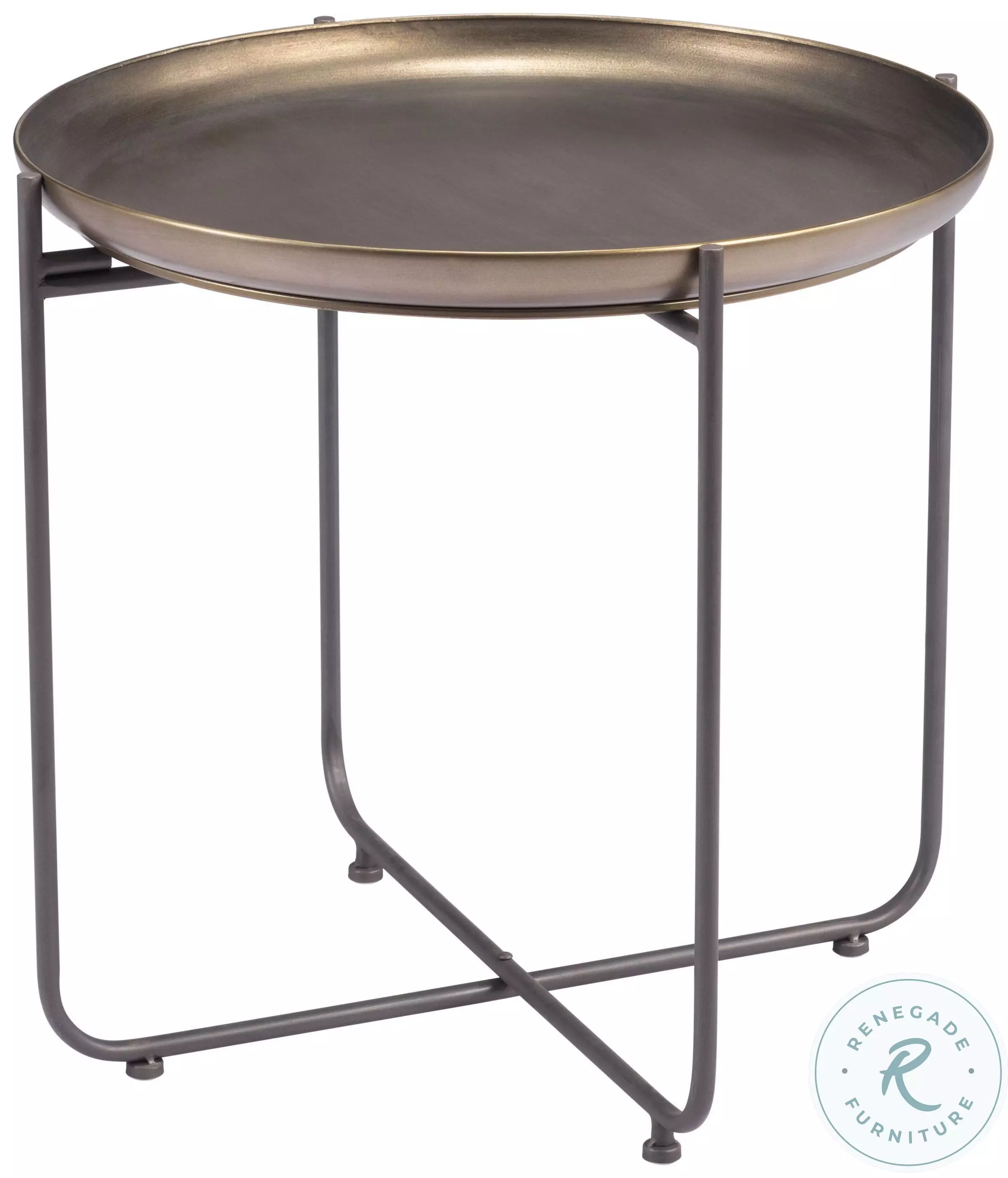 Bronson Bronze Side Table From Zuo | Coleman Furniture