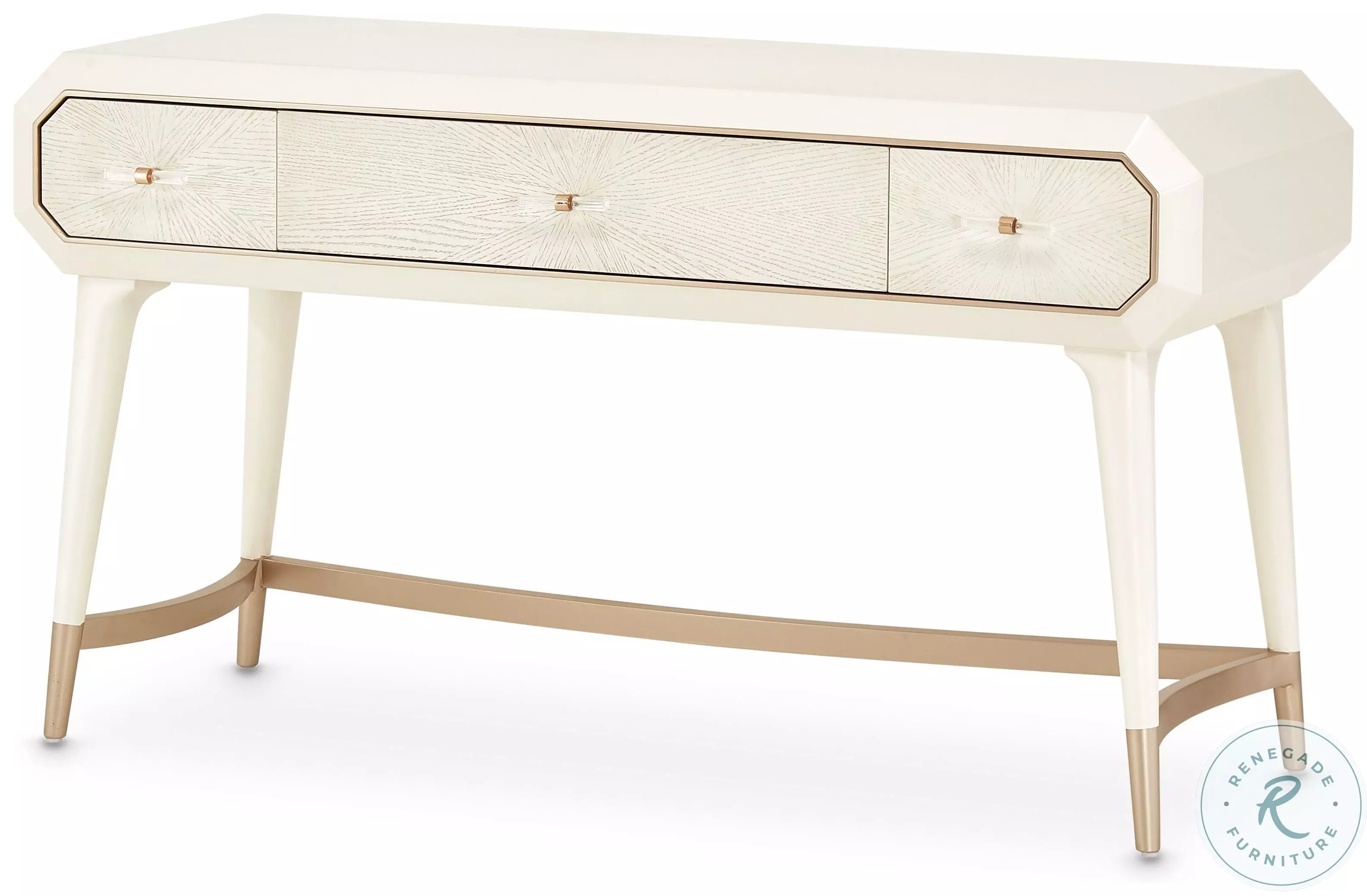 La Rachelle Medium Champagne Vanity From Michael Amini | Coleman Furniture