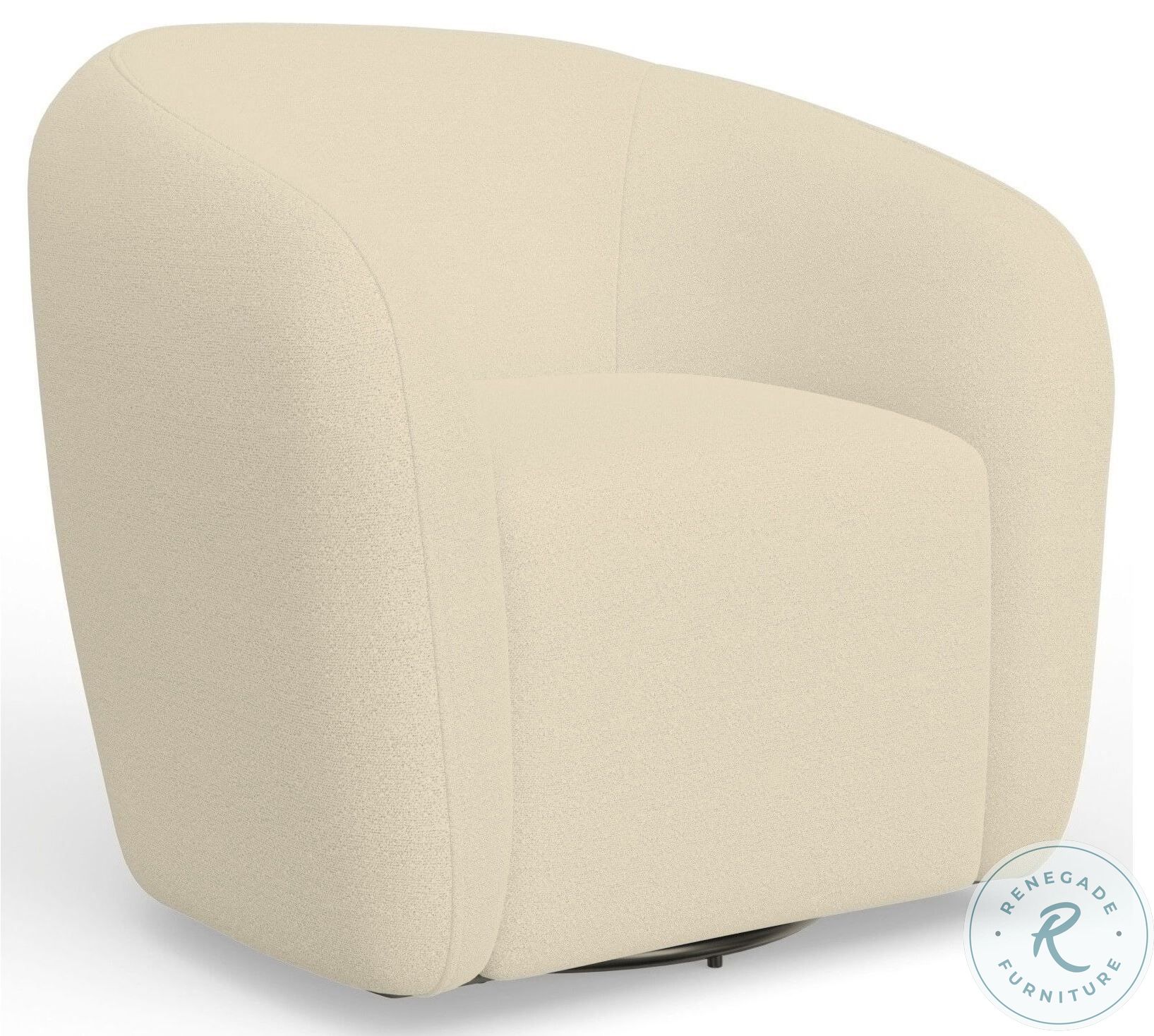 Margo Ivory Cream Swivel Chair From Alpine | Coleman Furniture