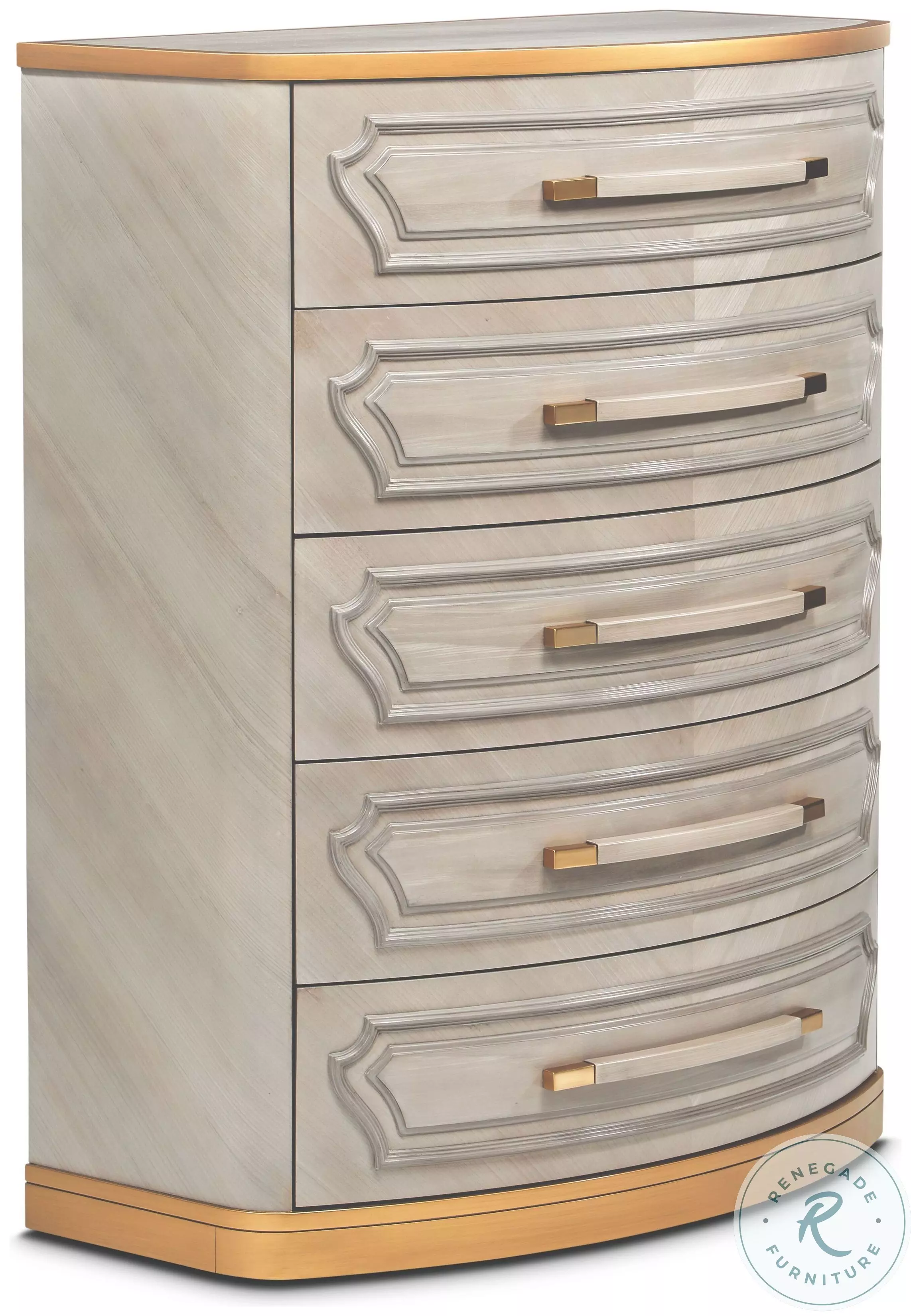 St. Helena Dove Gray And Bronze 5 Drawer Highboy Chest From Casa Luxe | Coleman Furniture
