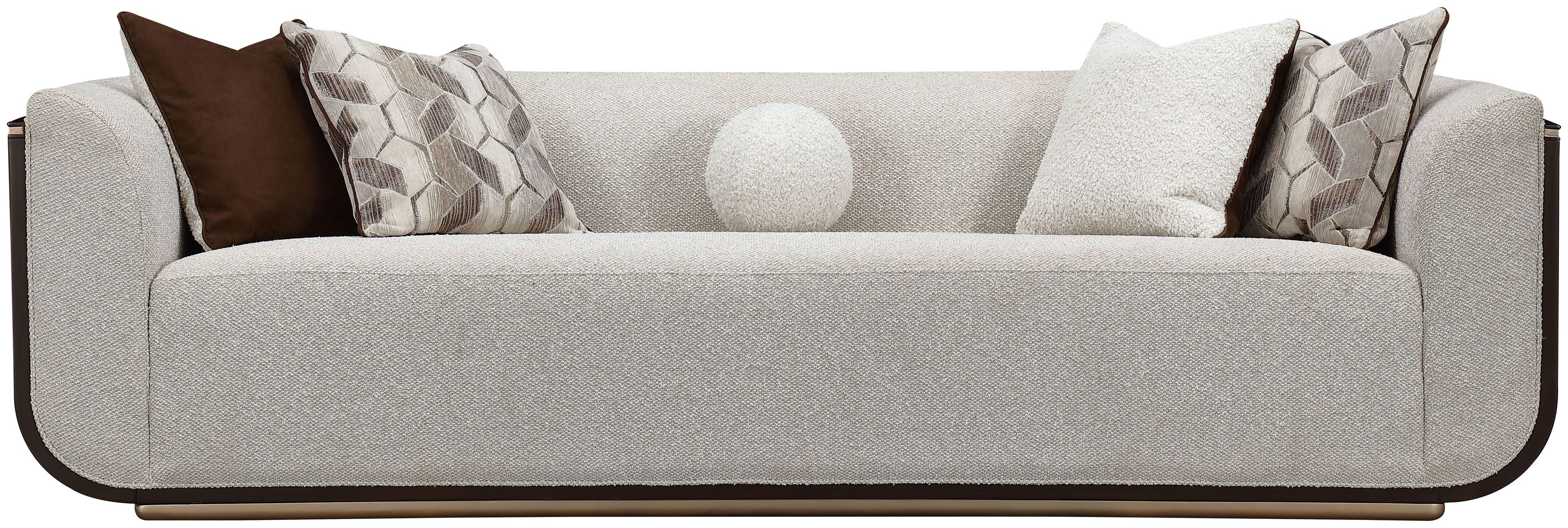 West Kensington Buff and Medium Espresso Sofa from Michael Amini ...