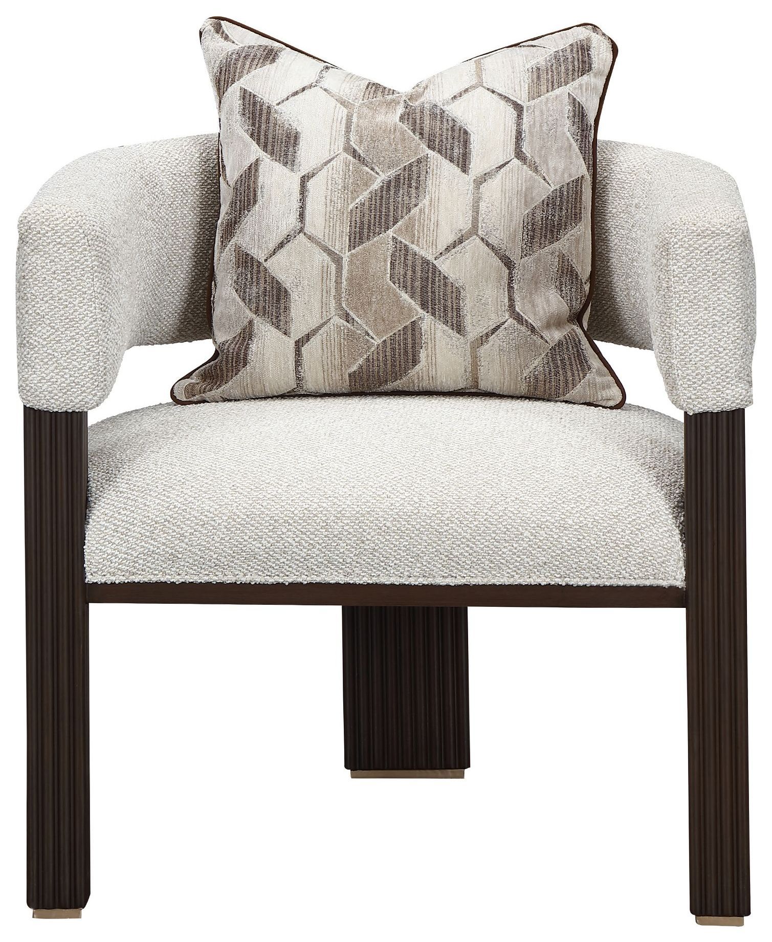 West Kensington Buff and Medium Espresso Upholstered Accent Chair from ...