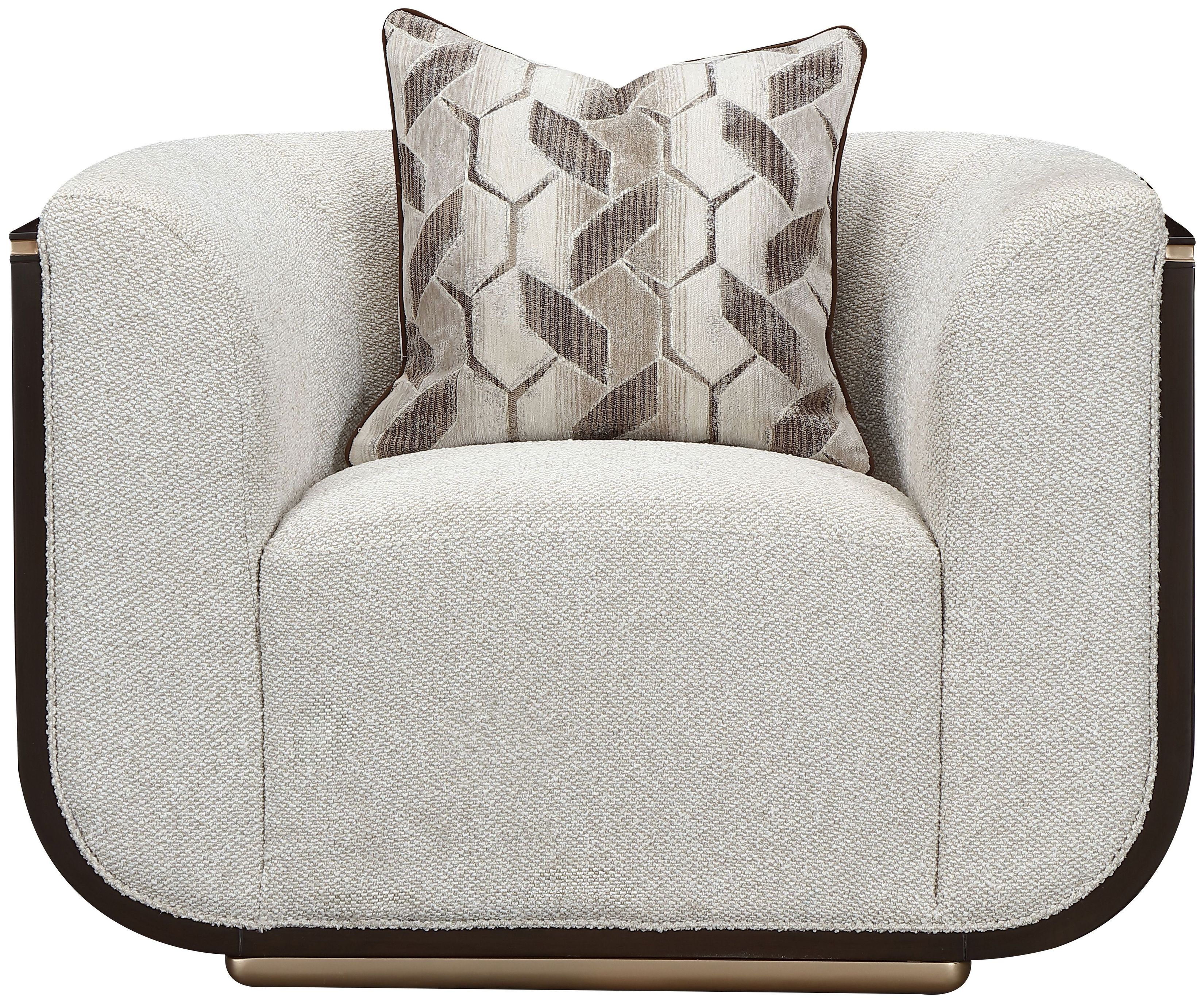 West Kensington Buff and Medium Espresso Upholstered Matching Chair ...