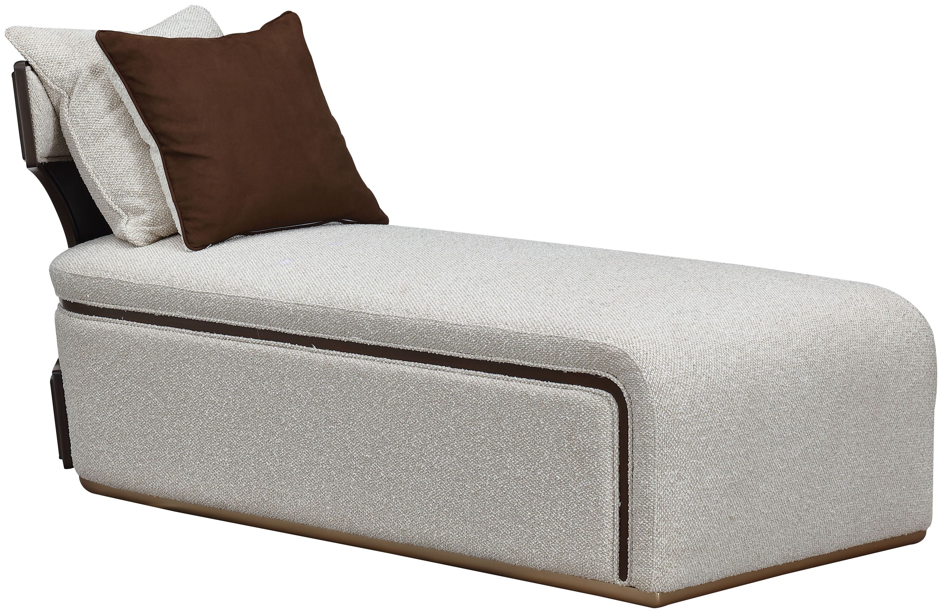 West Kensington Buff and Medium Espresso 73" Chaise from Michael Amini ...