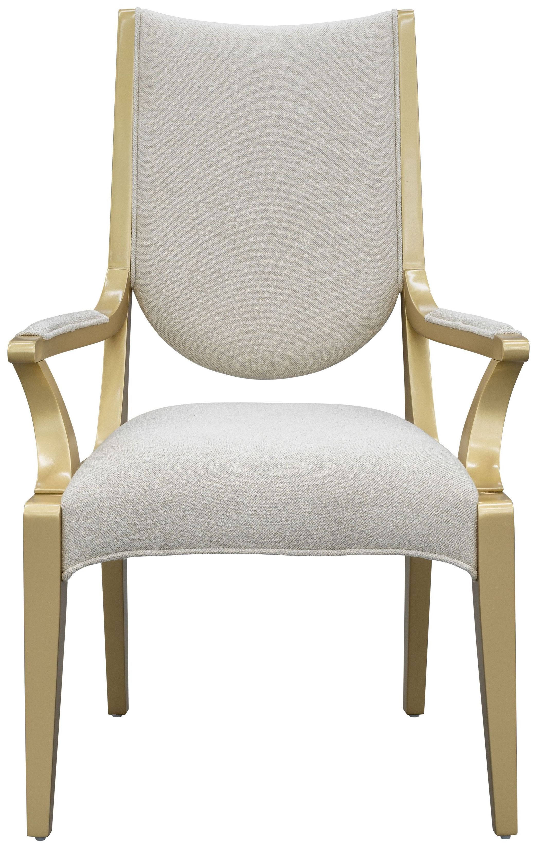 Scotts Square Cornsilk Upholstered Dining Arm Chair from Michael Amini ...