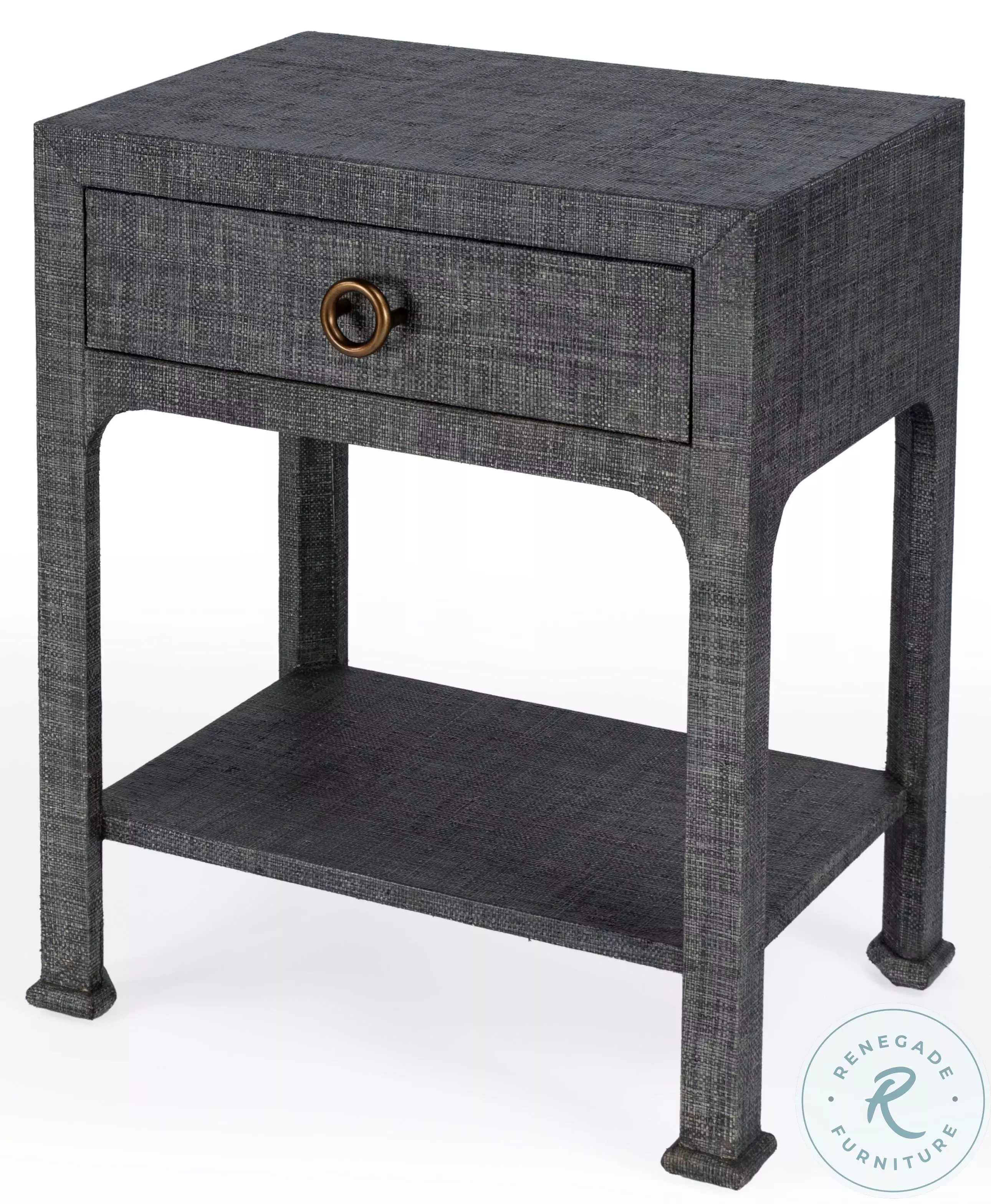 Chatham Charcoal Raffia Nightstand From Butler | Coleman Furniture