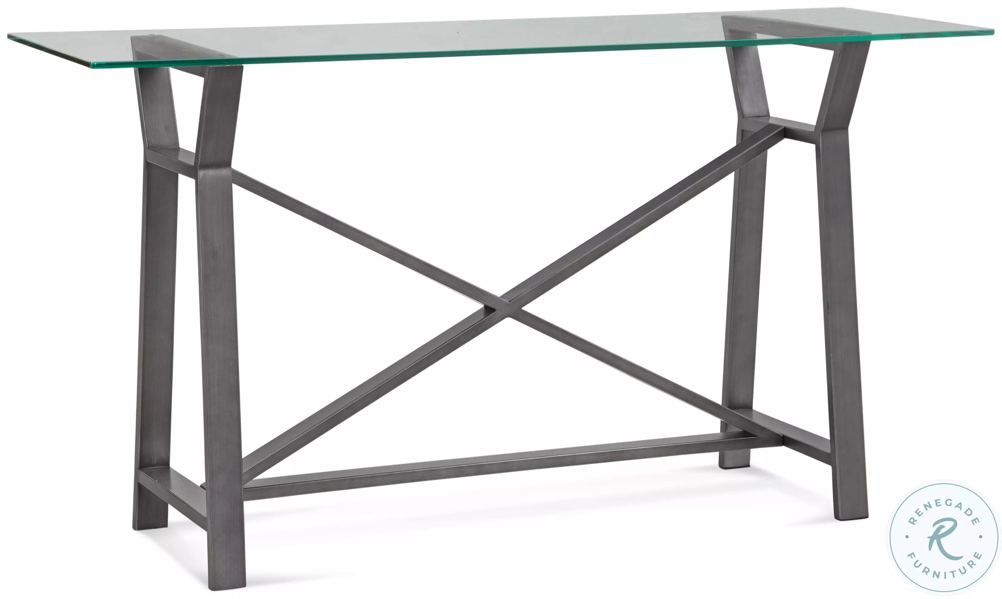 Ross Pewter Glass Top Rectangular Console Table From Home Gallery ...