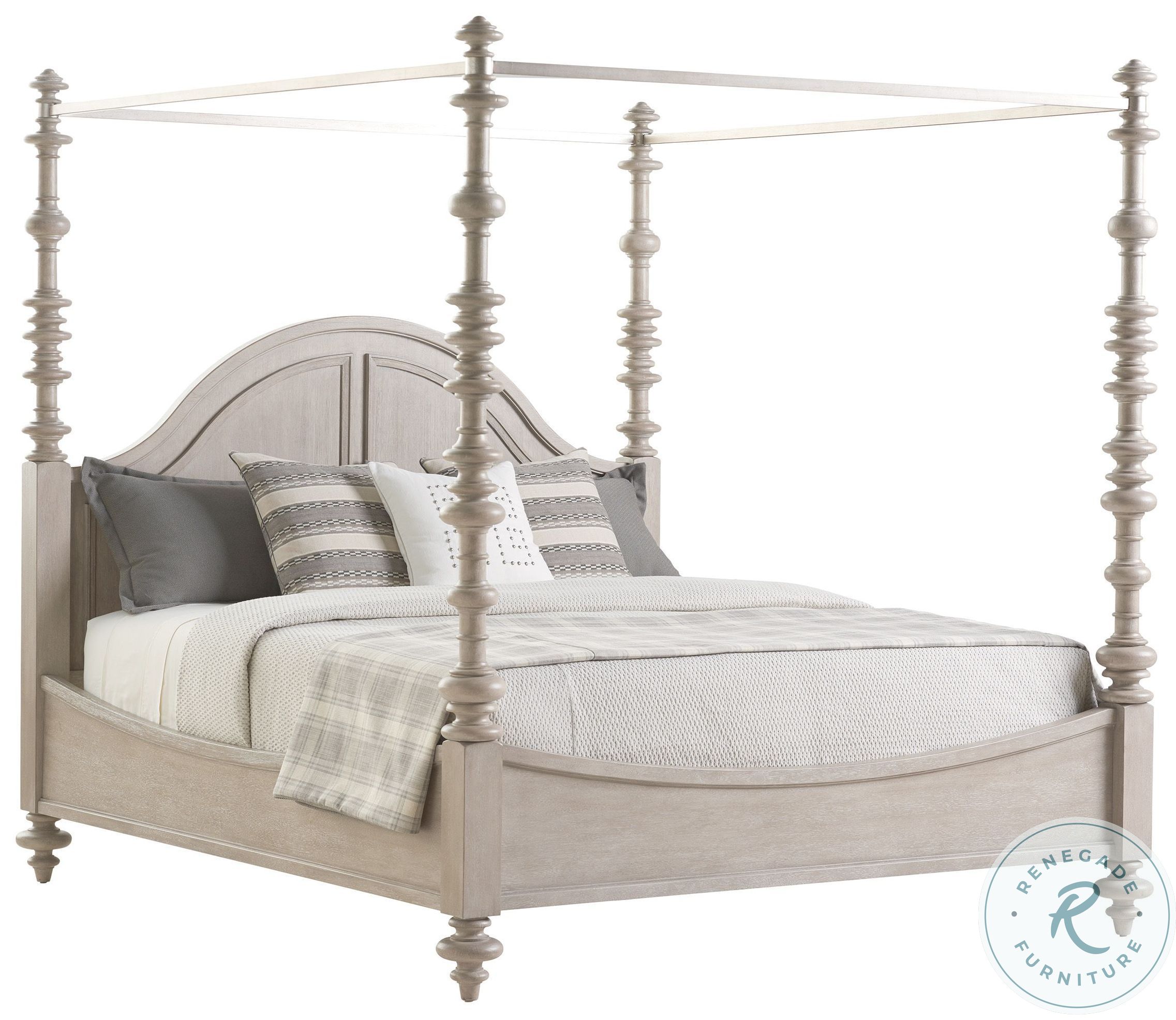 Malibu Burnished Sauterness Heathercliff Queen Poster Bed by Barclay ...