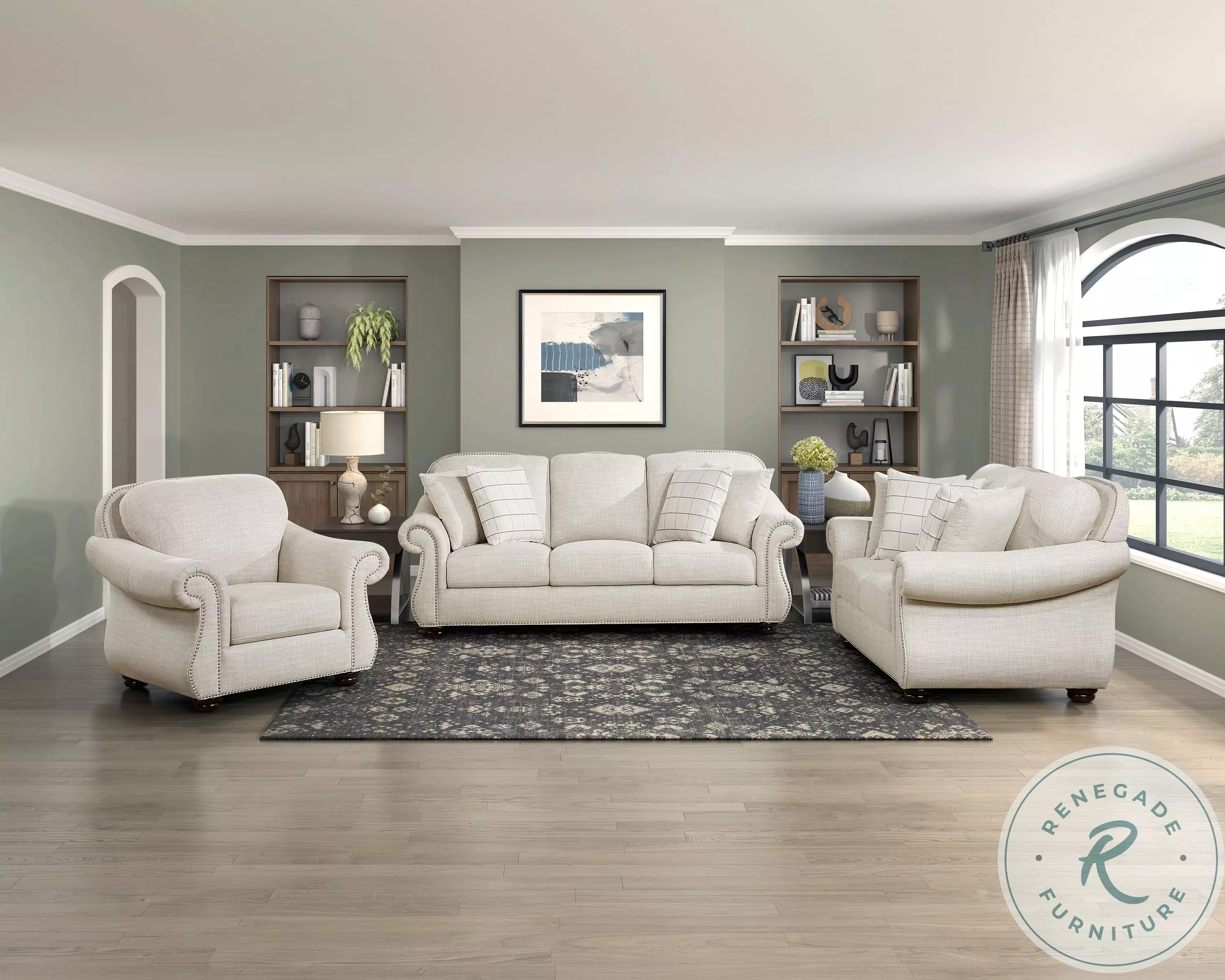 Attleboro Beige Living Room Set from Homelegance | Coleman Furniture
