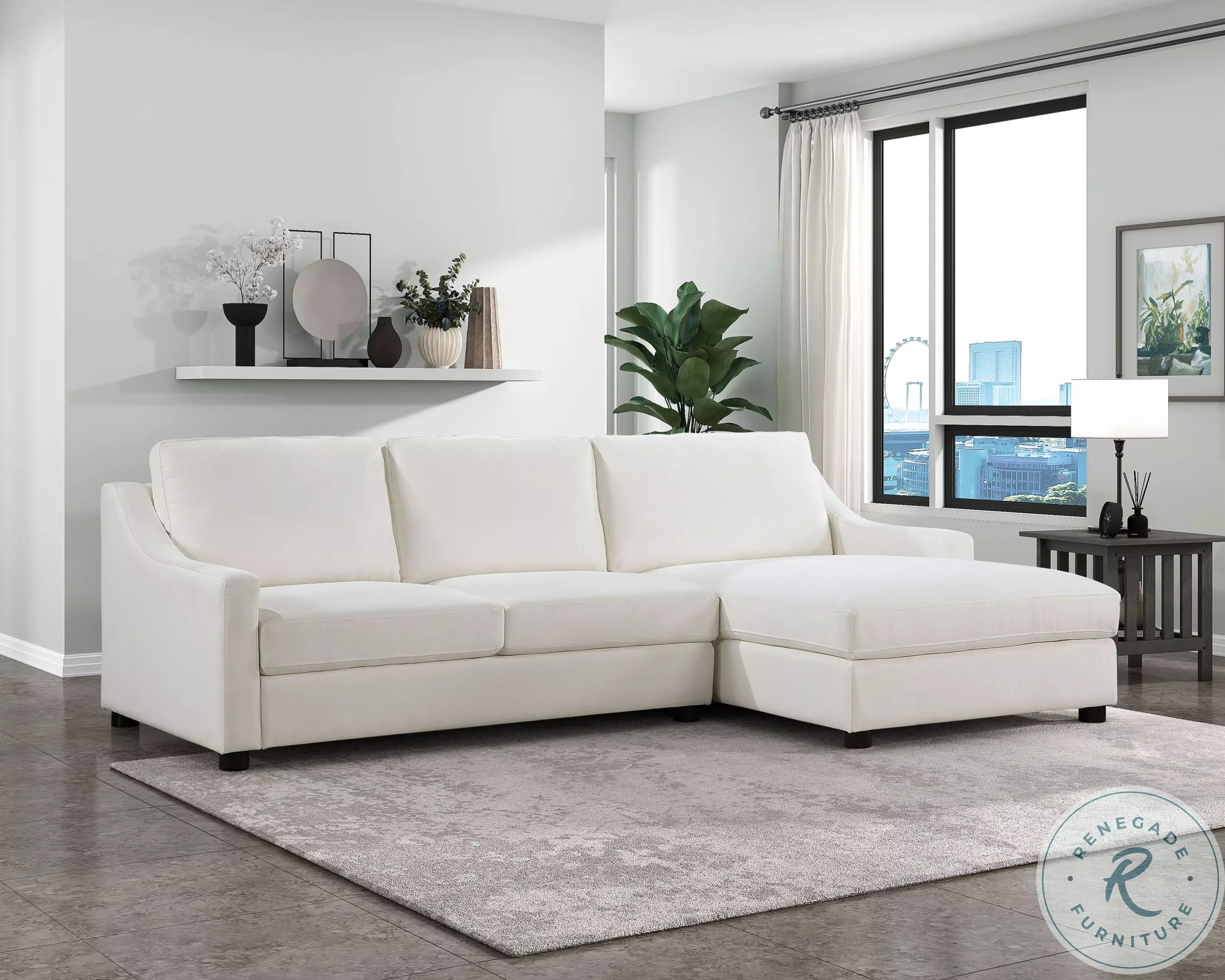 Zayden Ivory Sectional From Homelegance | Coleman Furniture