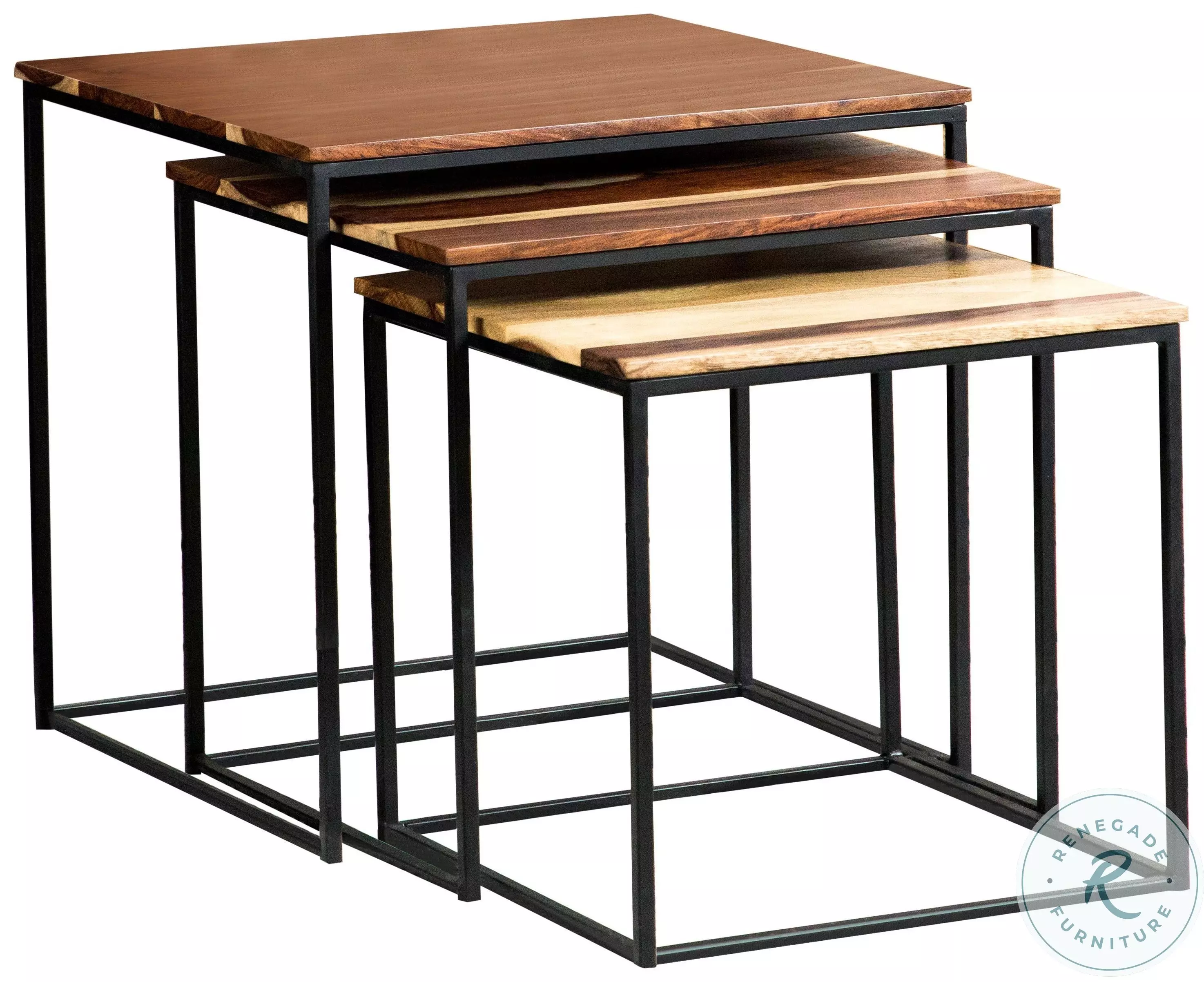 931182 Natural And Black 3 Piece Nesting Table From Coaster Furniture ...