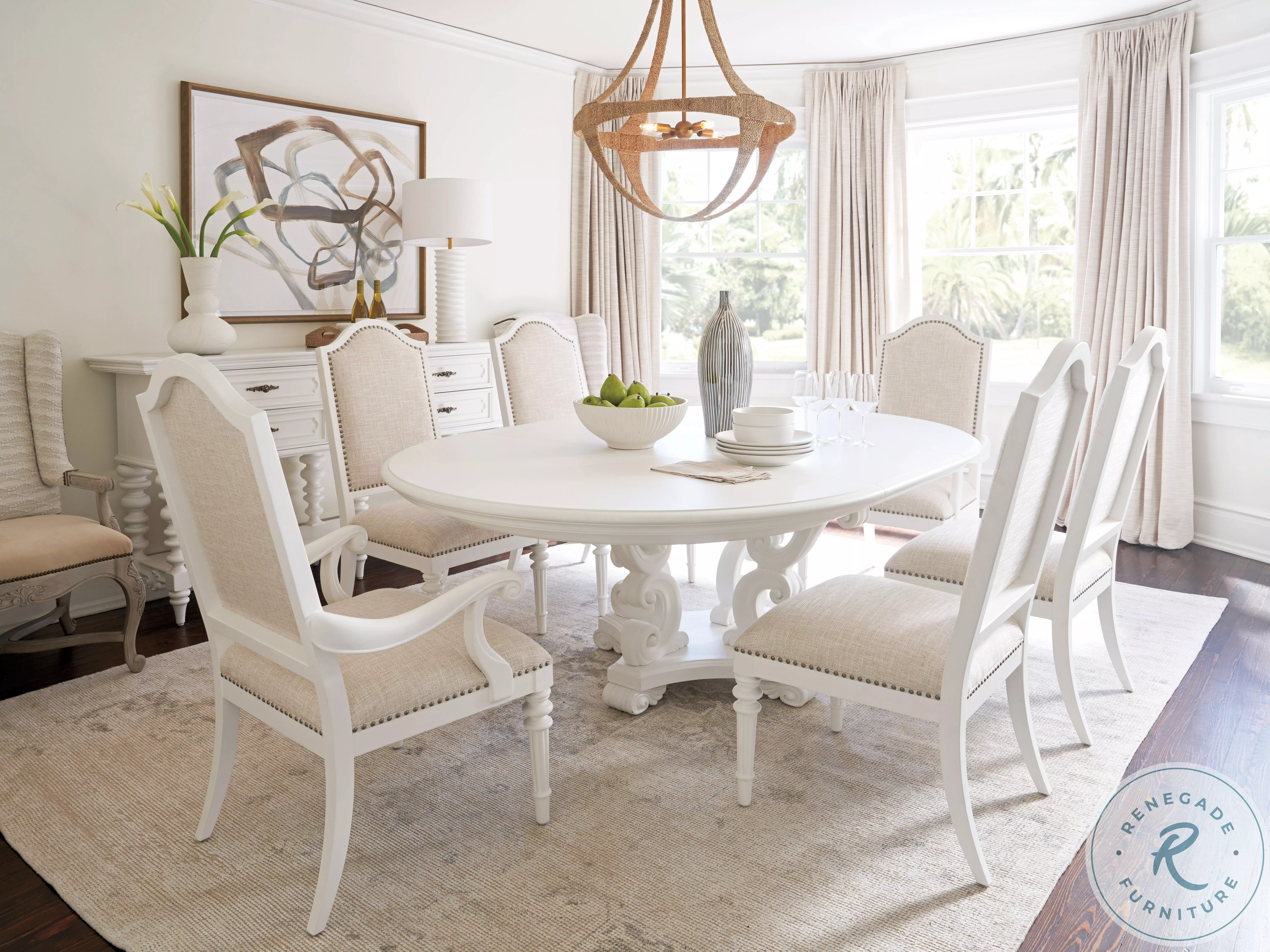 white dining room unit