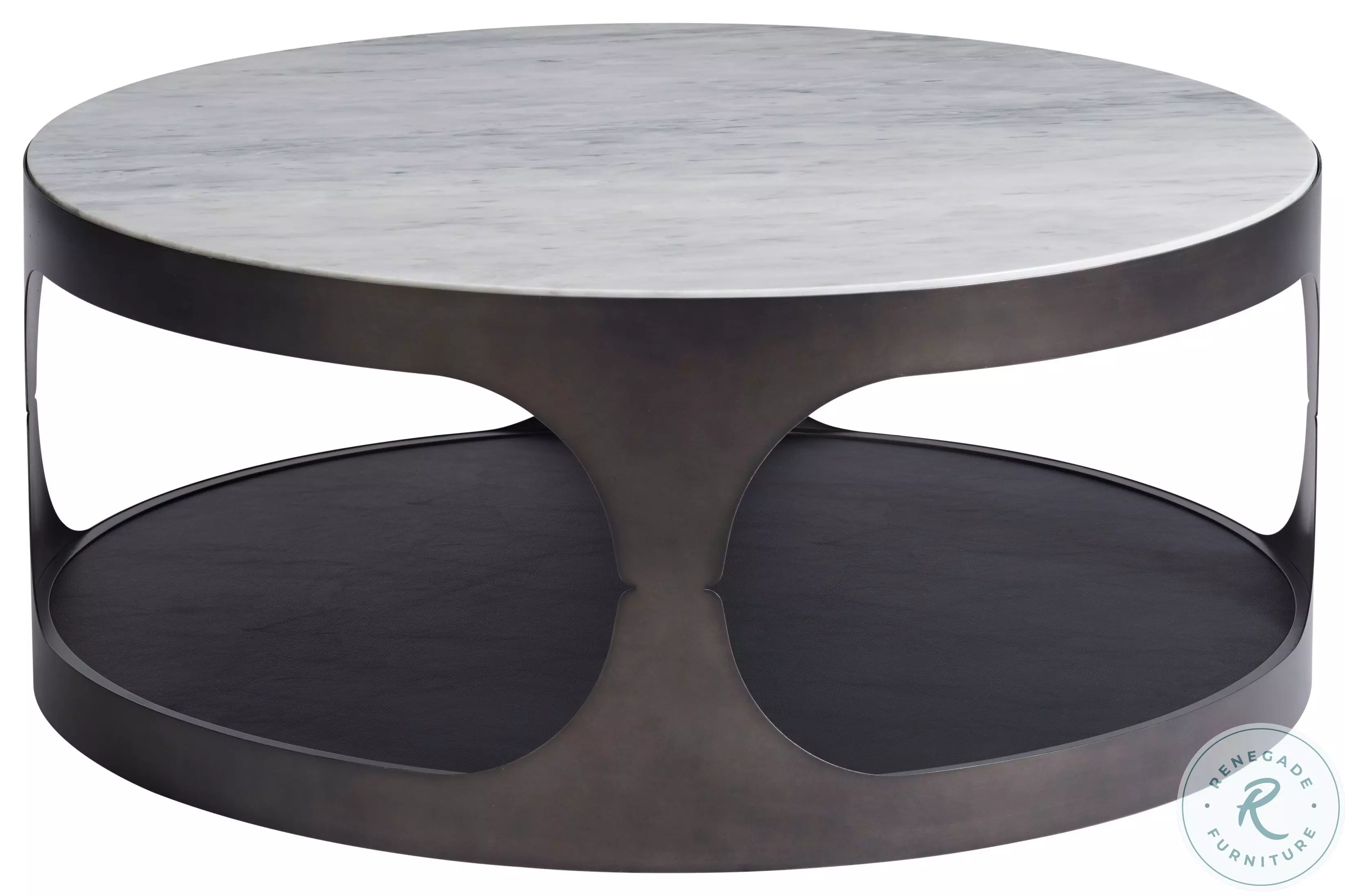 Chagall Stone Top Royalton Licorice Round Cocktail Table From Shoreline ...
