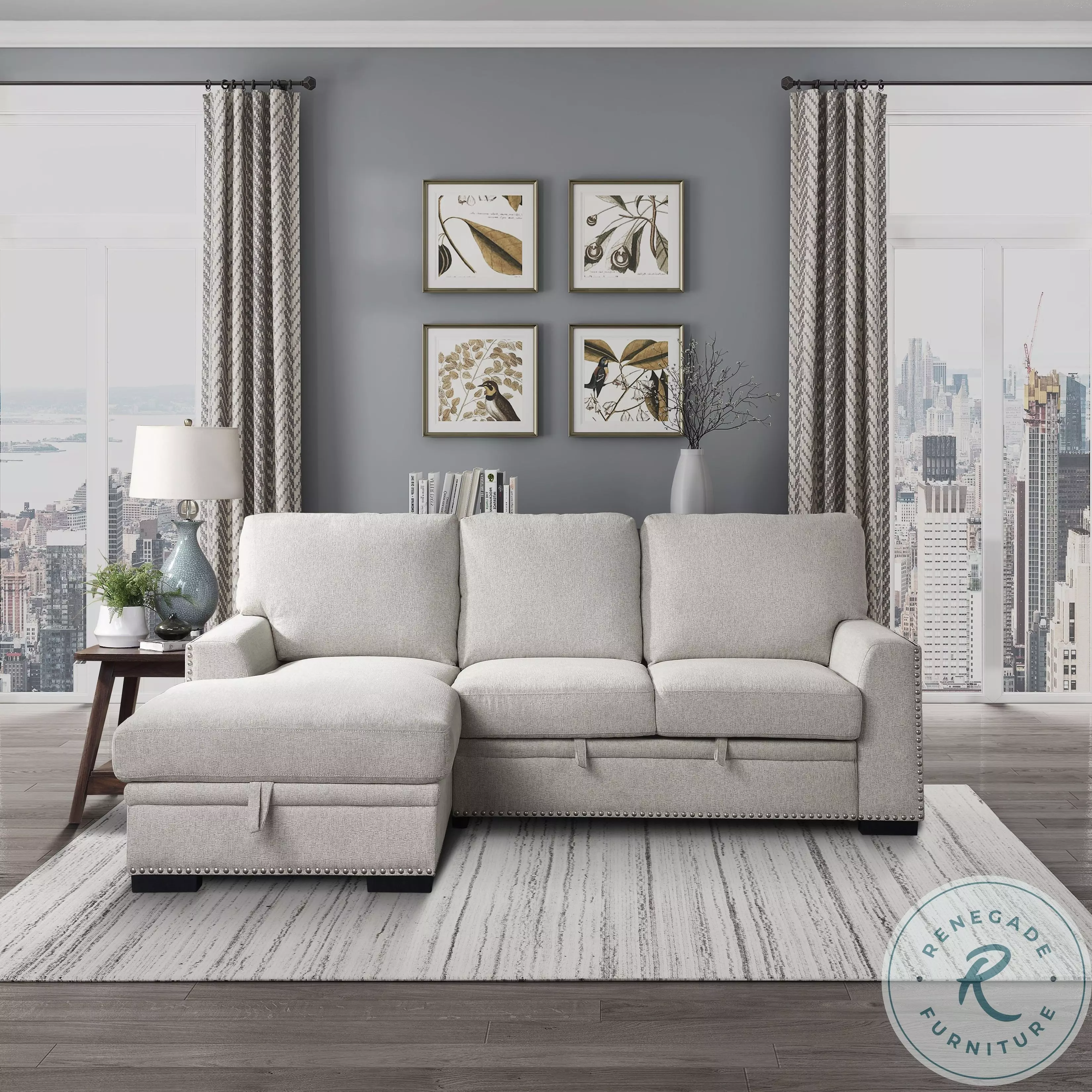 Morelia Beige Sectional From Homelegance | Coleman Furniture