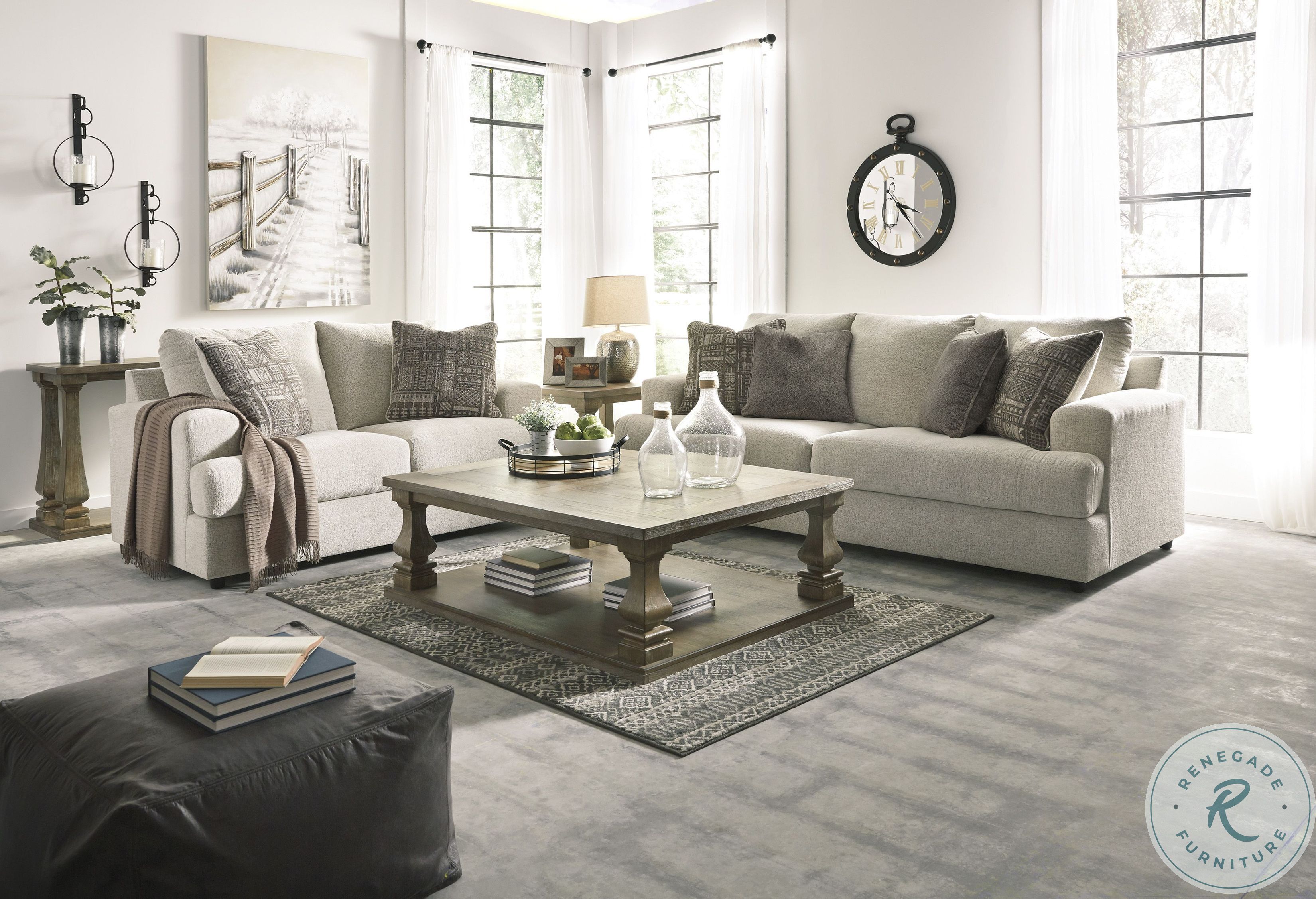 Soletren Stone Loveseat from Ashley | Coleman Furniture