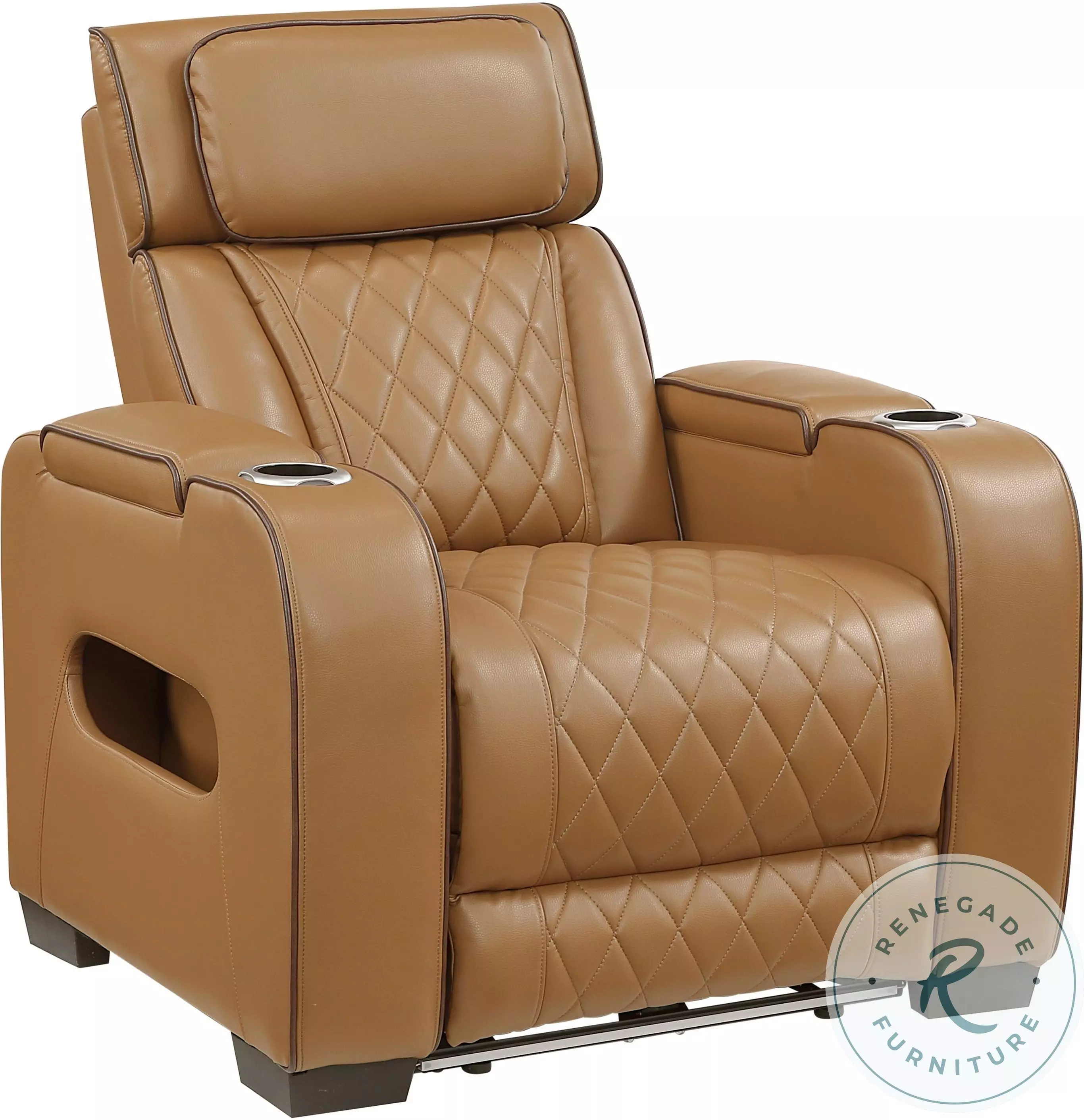 Fairway Brown Power Recliner with LED Lighting From Homelegance | Home ...