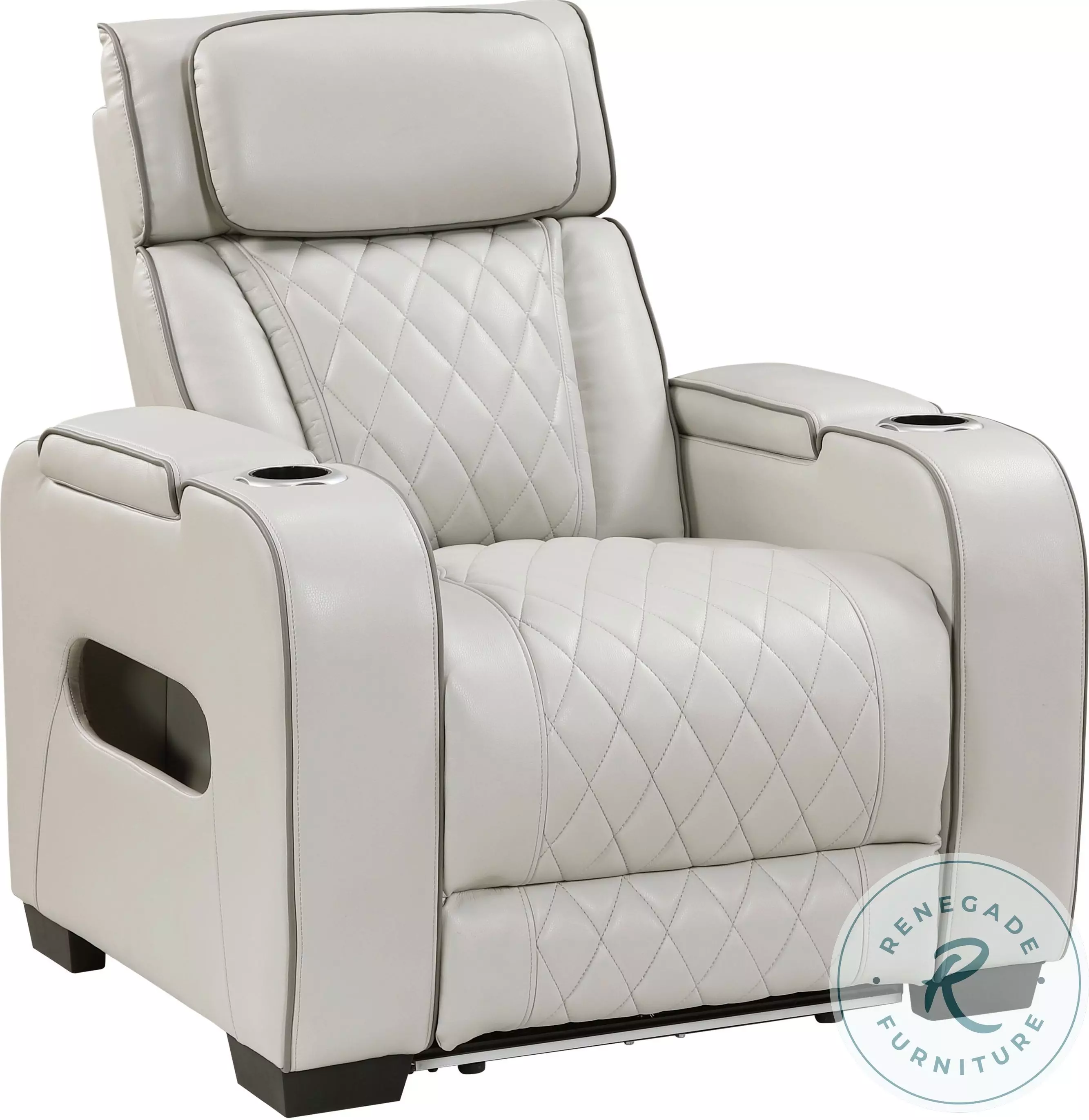 Fairway Taupe Power Recliner with LED Lighting From Homelegance | Home ...