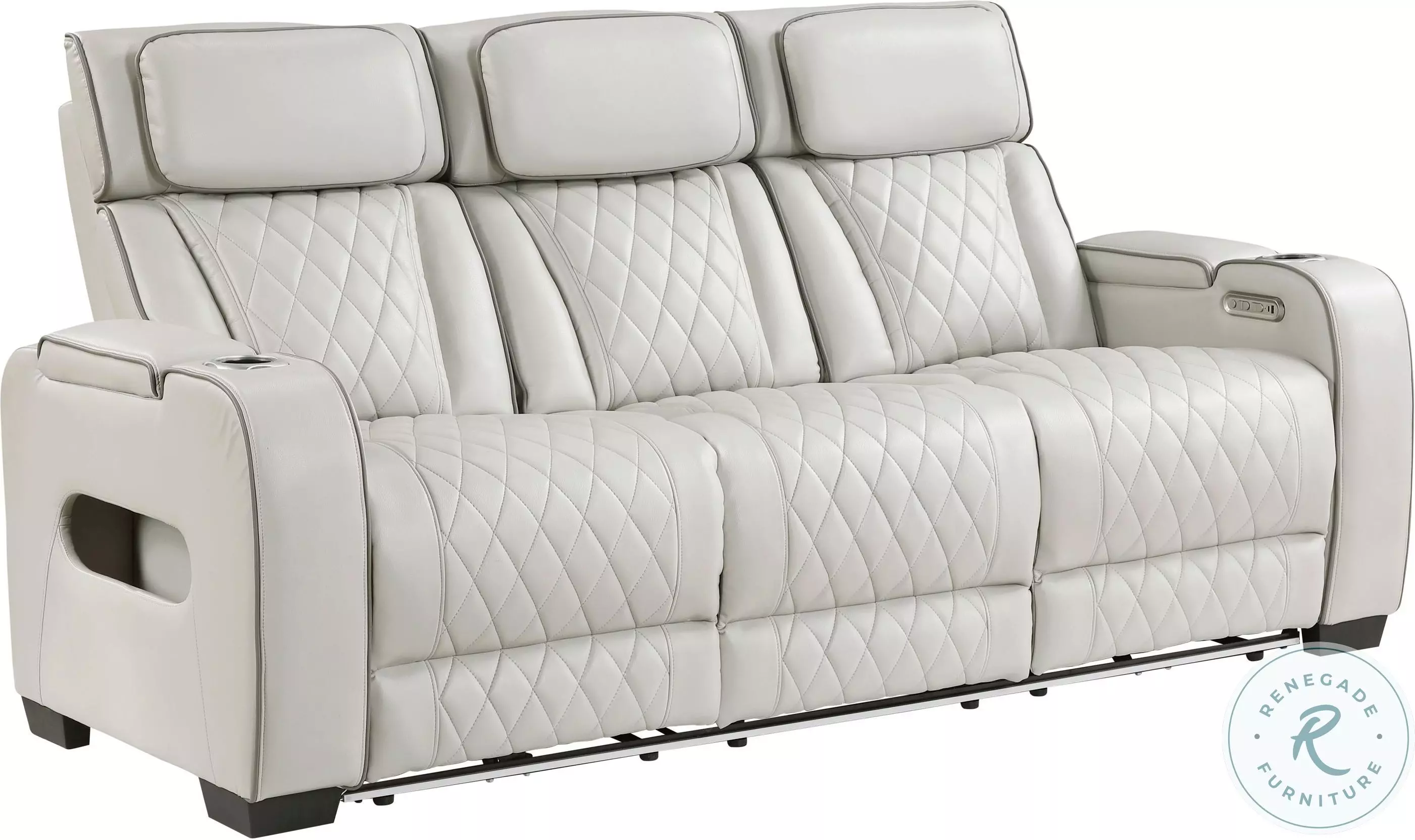 Fairway Taupe Double Power Reclining Sofa From Homelegance | Coleman ...