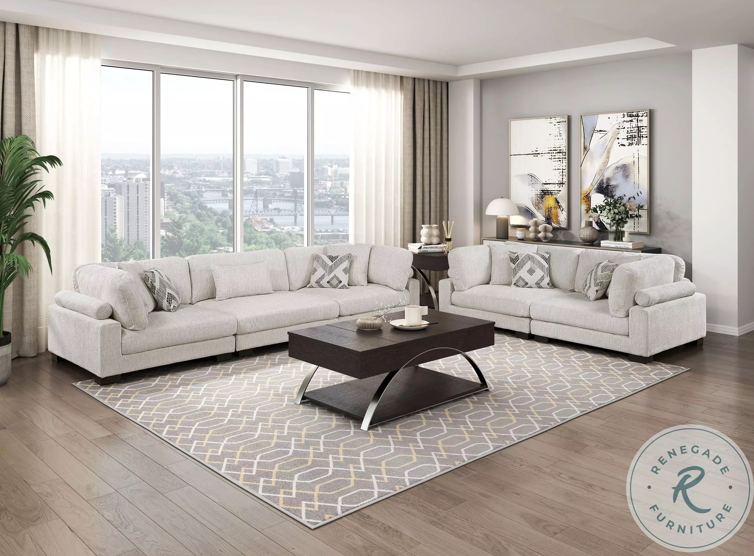 Tinley Beige Living Room Set from Homelegance | Coleman Furniture