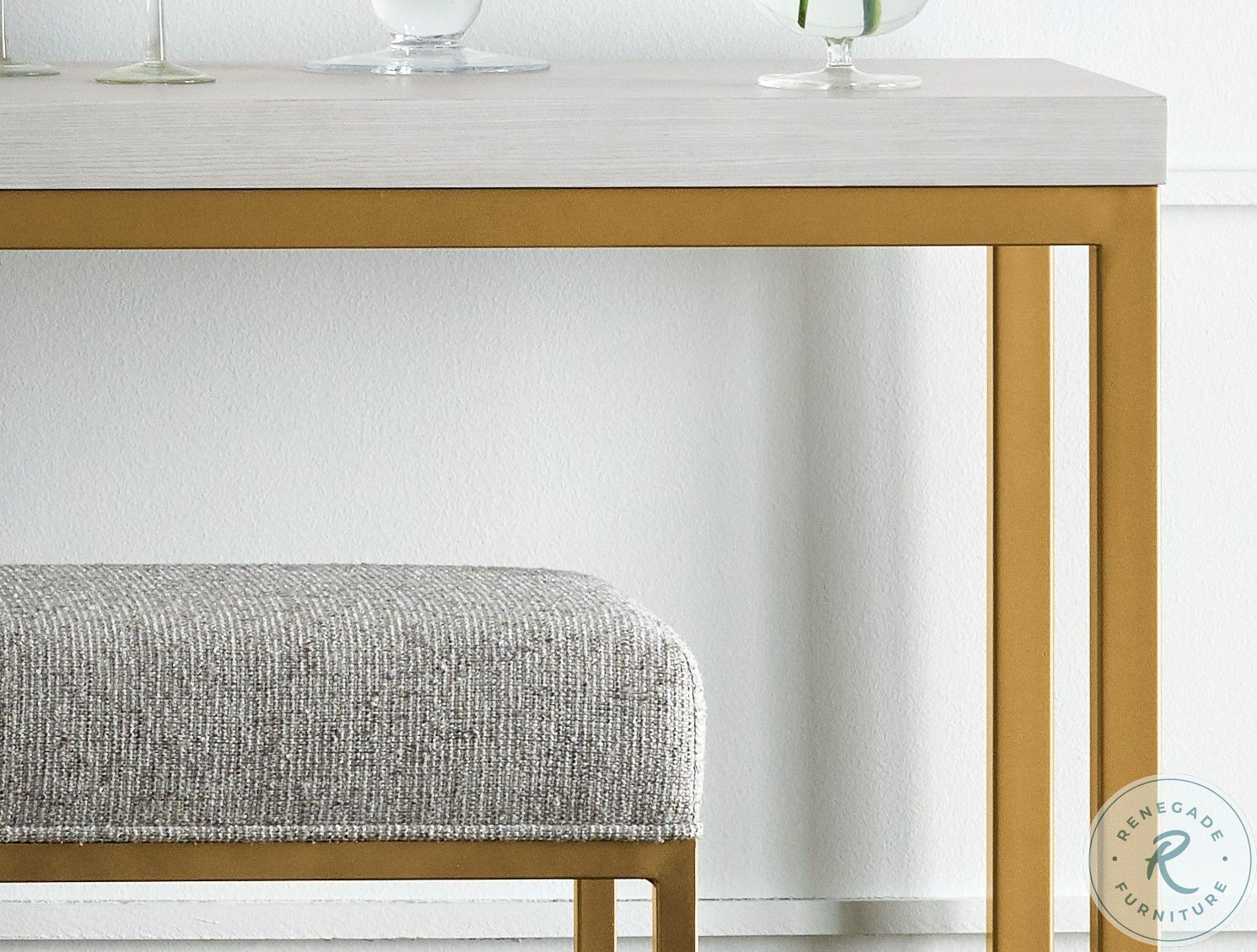 Love Joy Bliss Alabaster Bliss Console Table With Stool from Universal ...