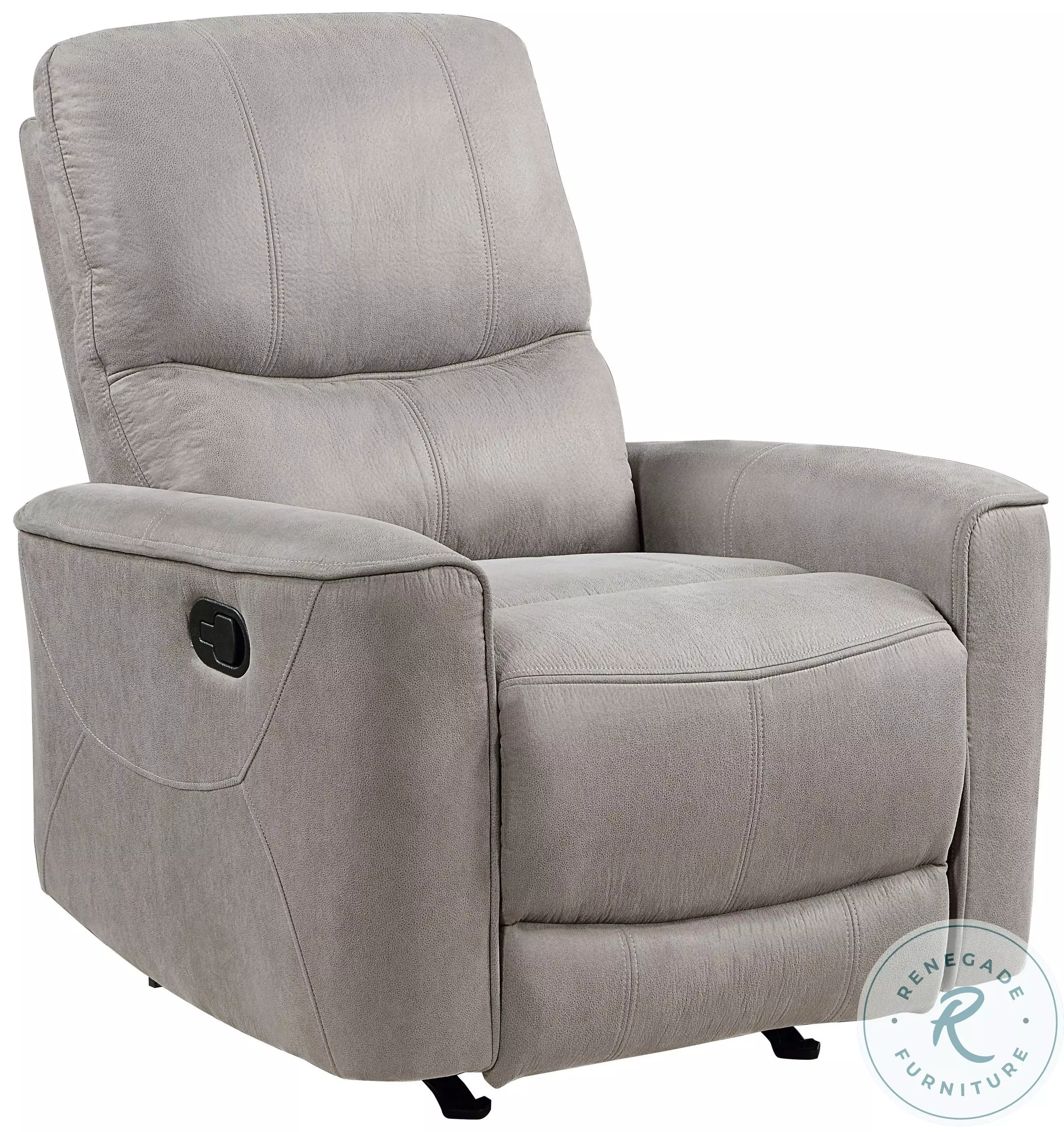 Ouray Gray Rocker Recliner From Homelegance | Coleman Furniture
