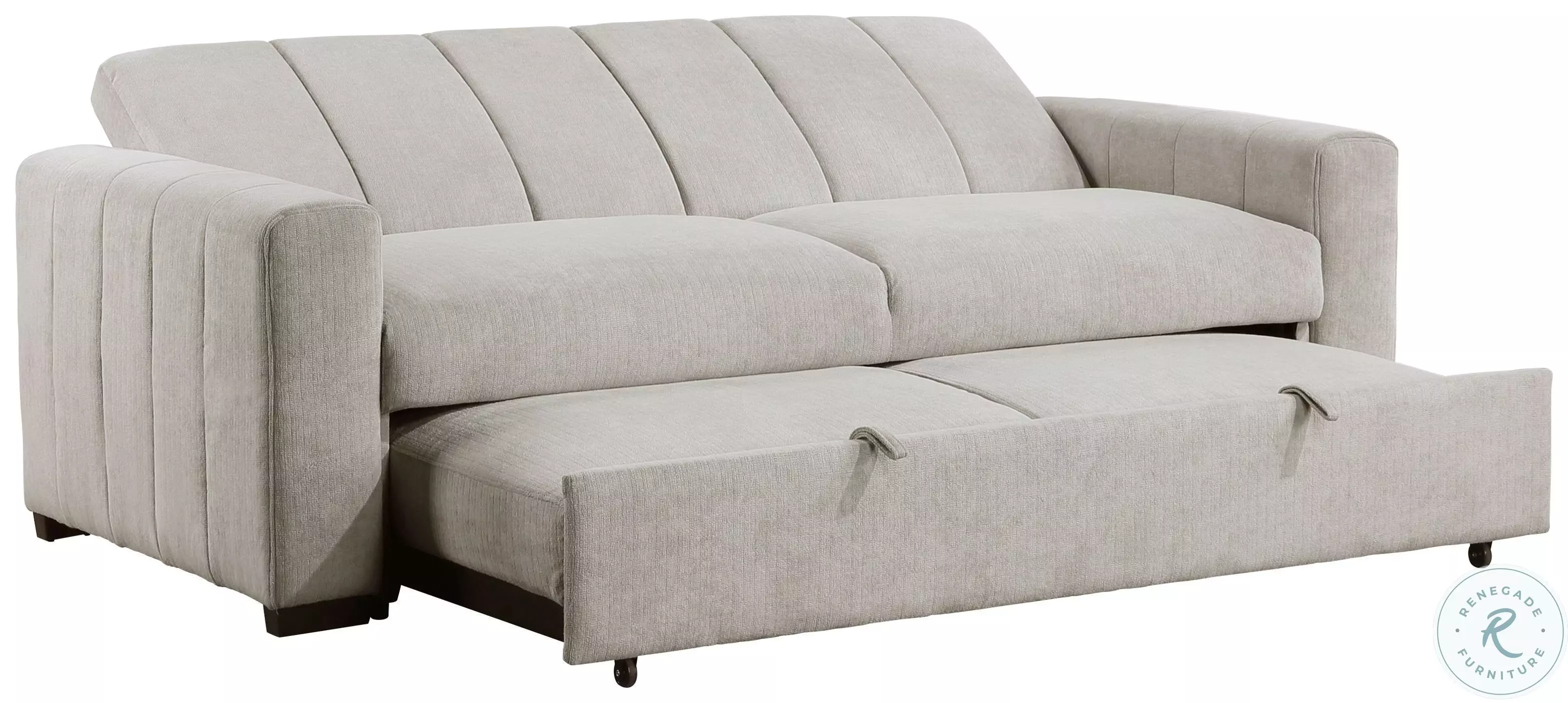 Michah Light Gray Click Clack Sofa with Pull-Out Bed From Homelegance ...