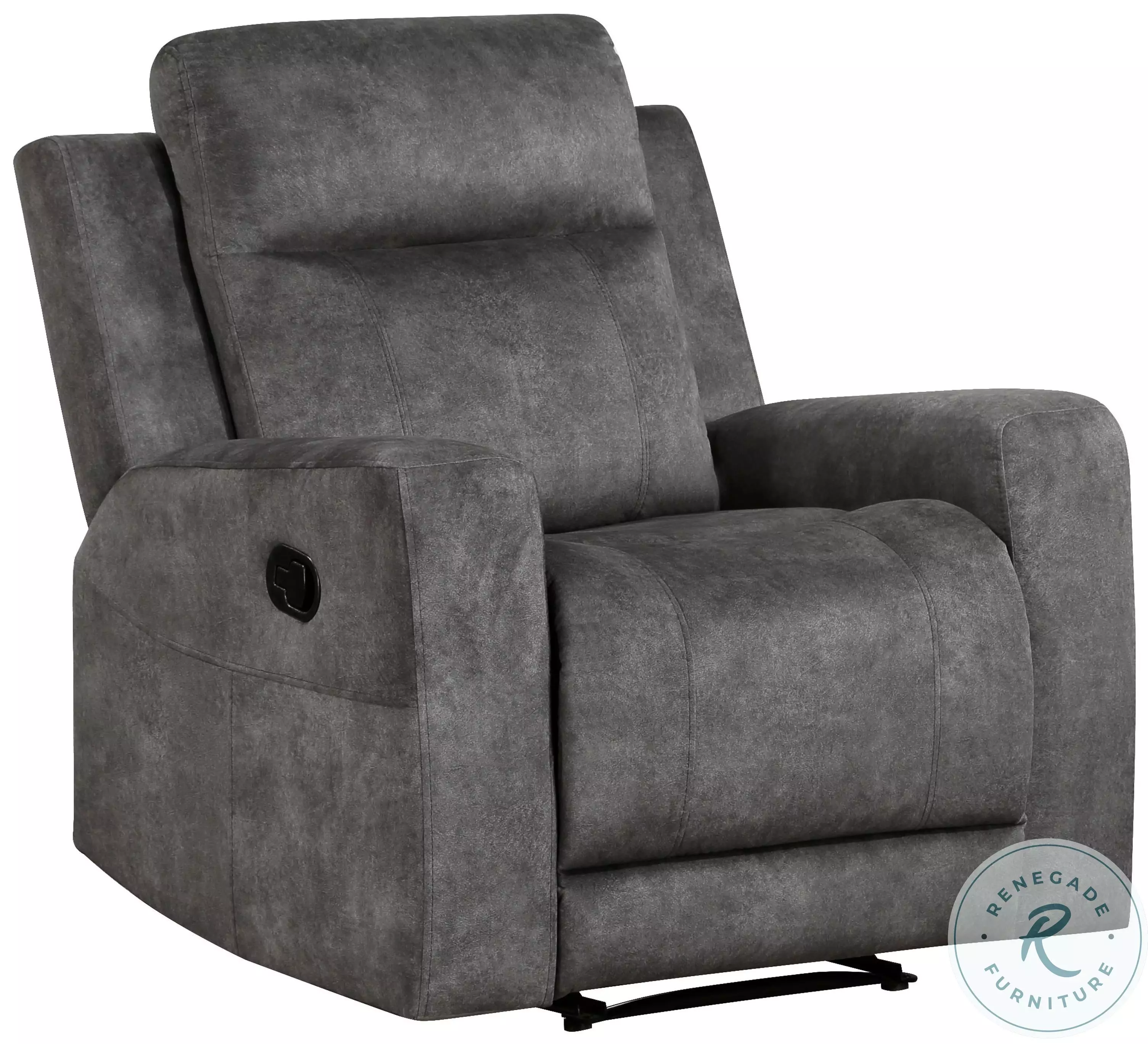 Yates Brownish Gray Recliner From Homelegance | Coleman Furniture