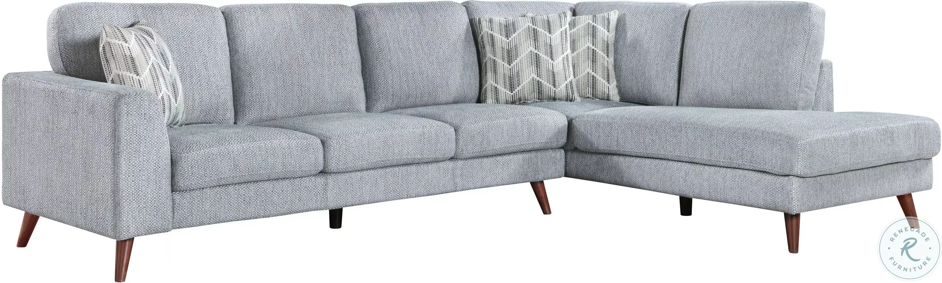Broadway Blue Gray Sectional from Homelegance | Coleman Furniture