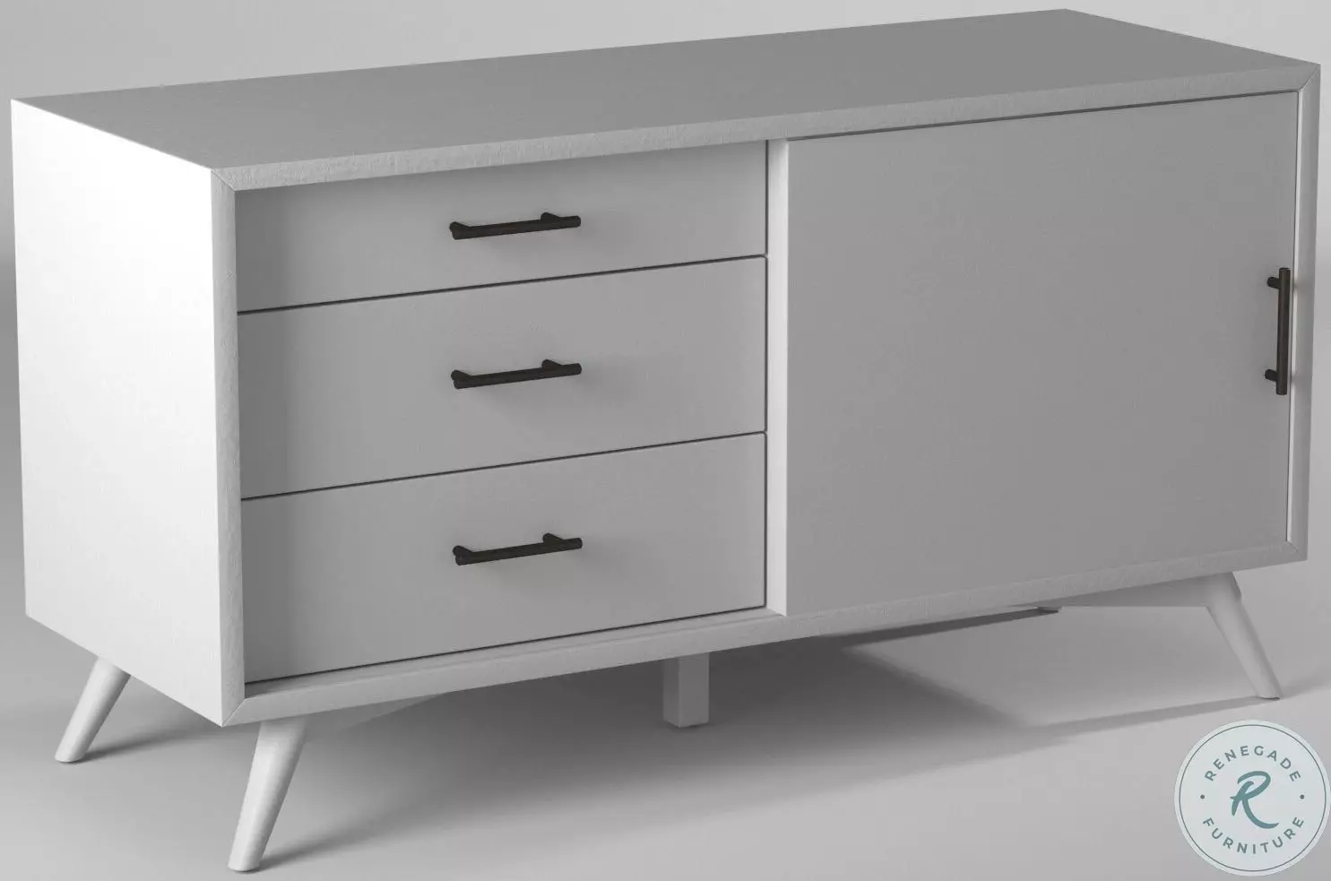 Flynn White Small TV Stand from Alpine | Coleman Furniture