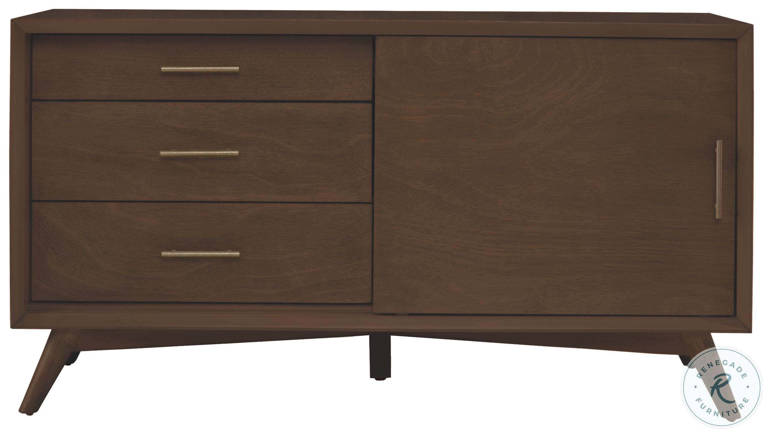Flynn Walnut Small TV Console From Alpine | Coleman Furniture