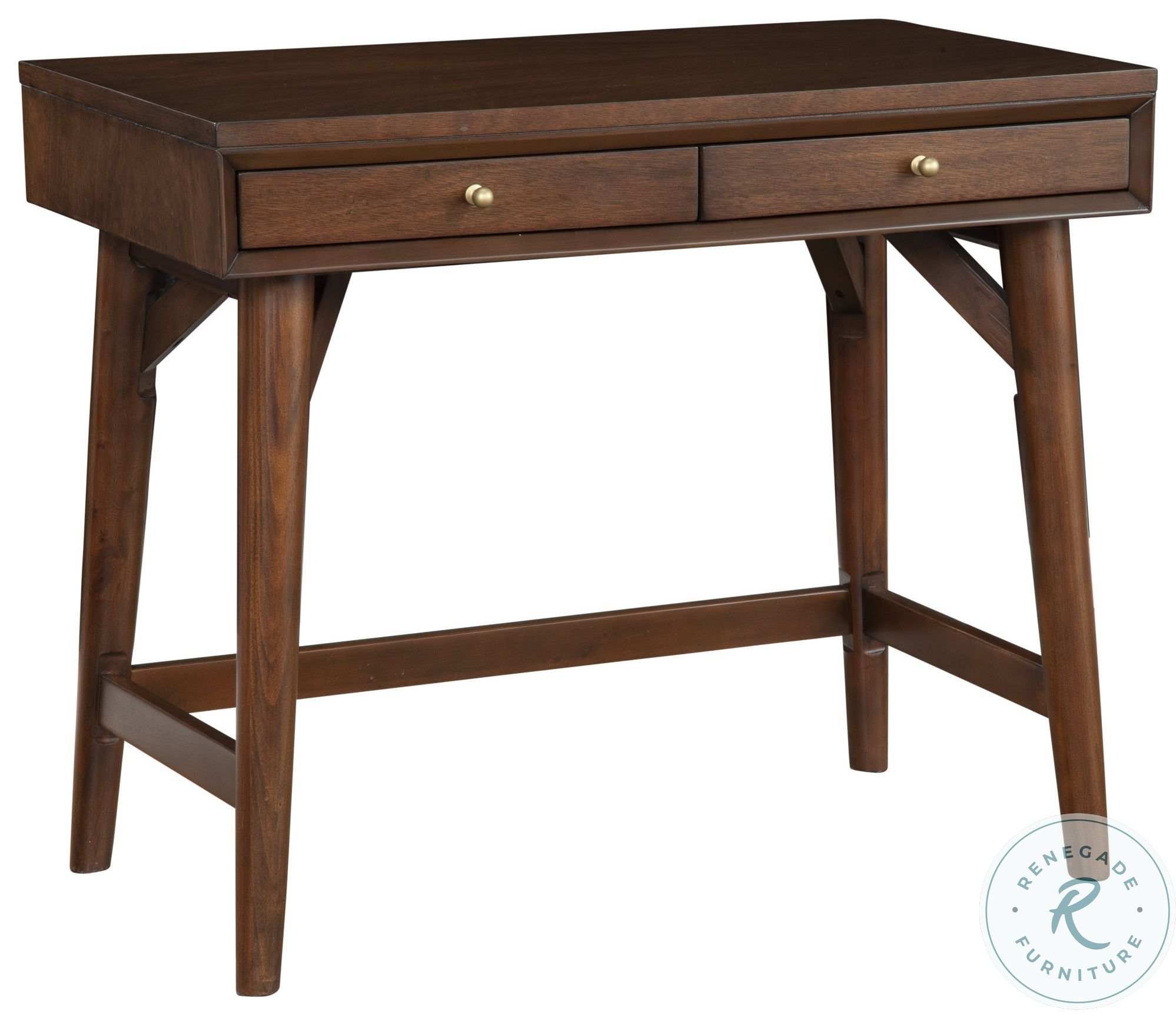 Flynn Walnut Mini Desk From Alpine | Coleman Furniture