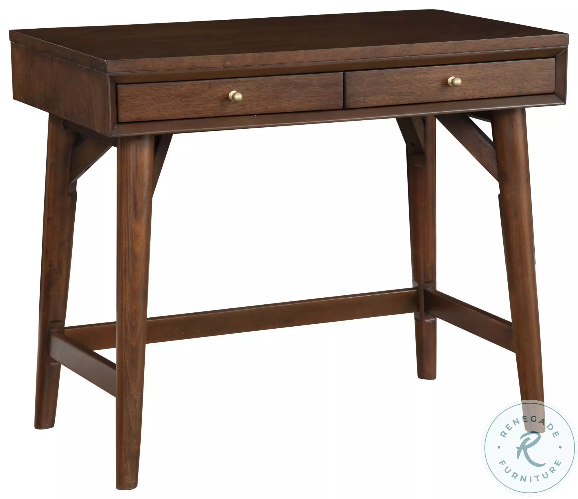 Flynn Walnut 2 Drawer Mini Desk From Home Gallery Stores | Home Gallery ...