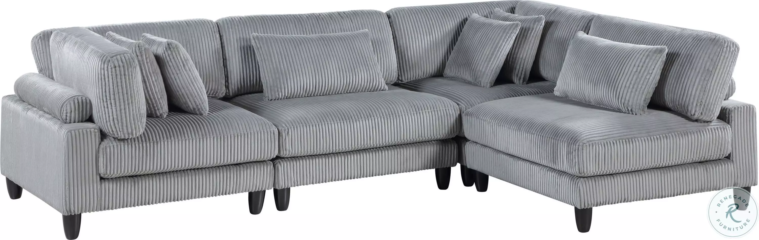 Robstown Gray Modular Sectional from Homelegance | Coleman Furniture