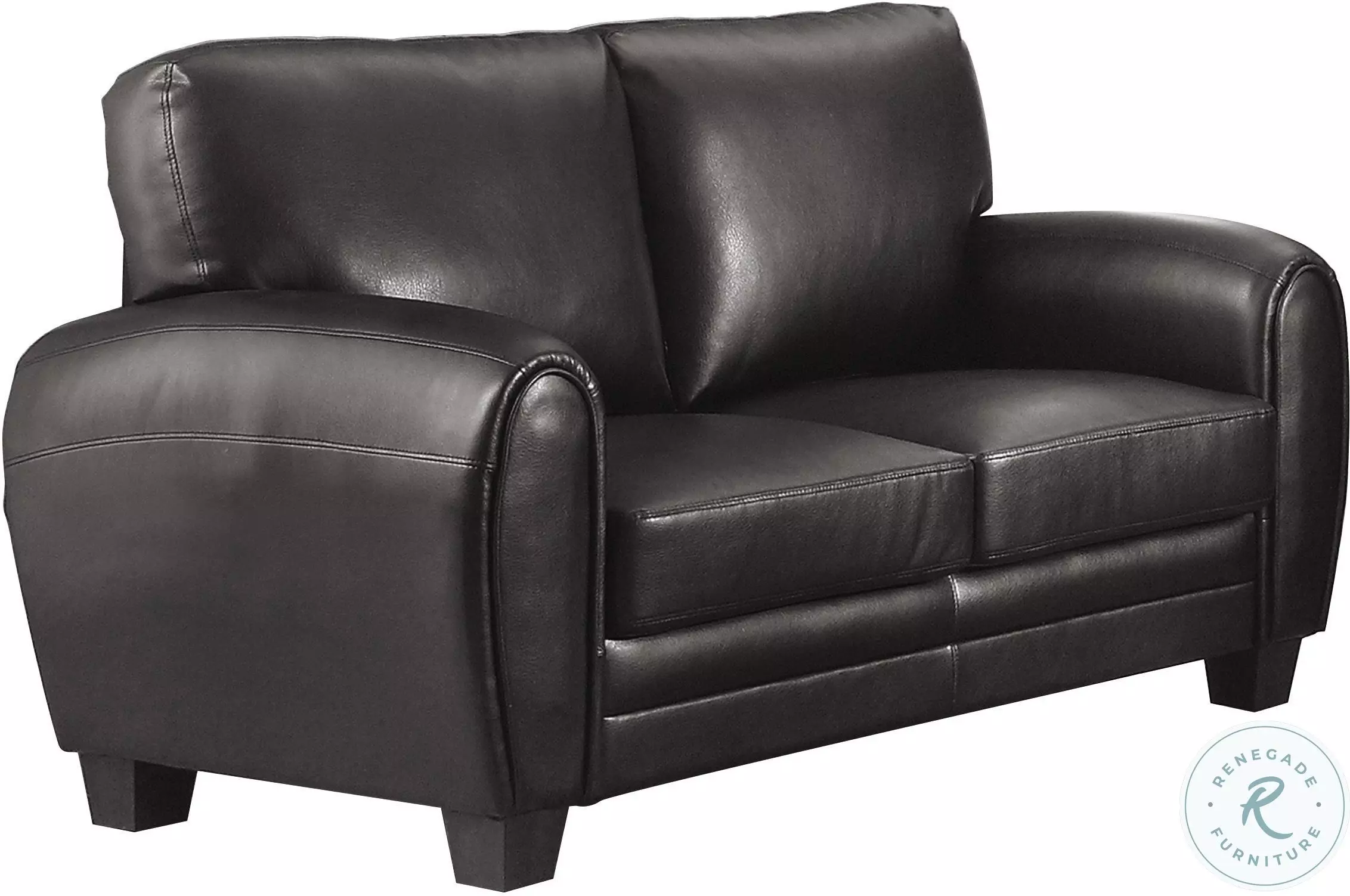 Rubin Black Loveseat from Homelegance (9734BK-2) | Coleman Furniture