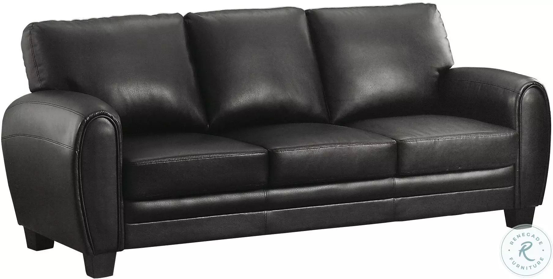 Rubin Black Sofa from Homelegance (9734BK-3) | Coleman Furniture
