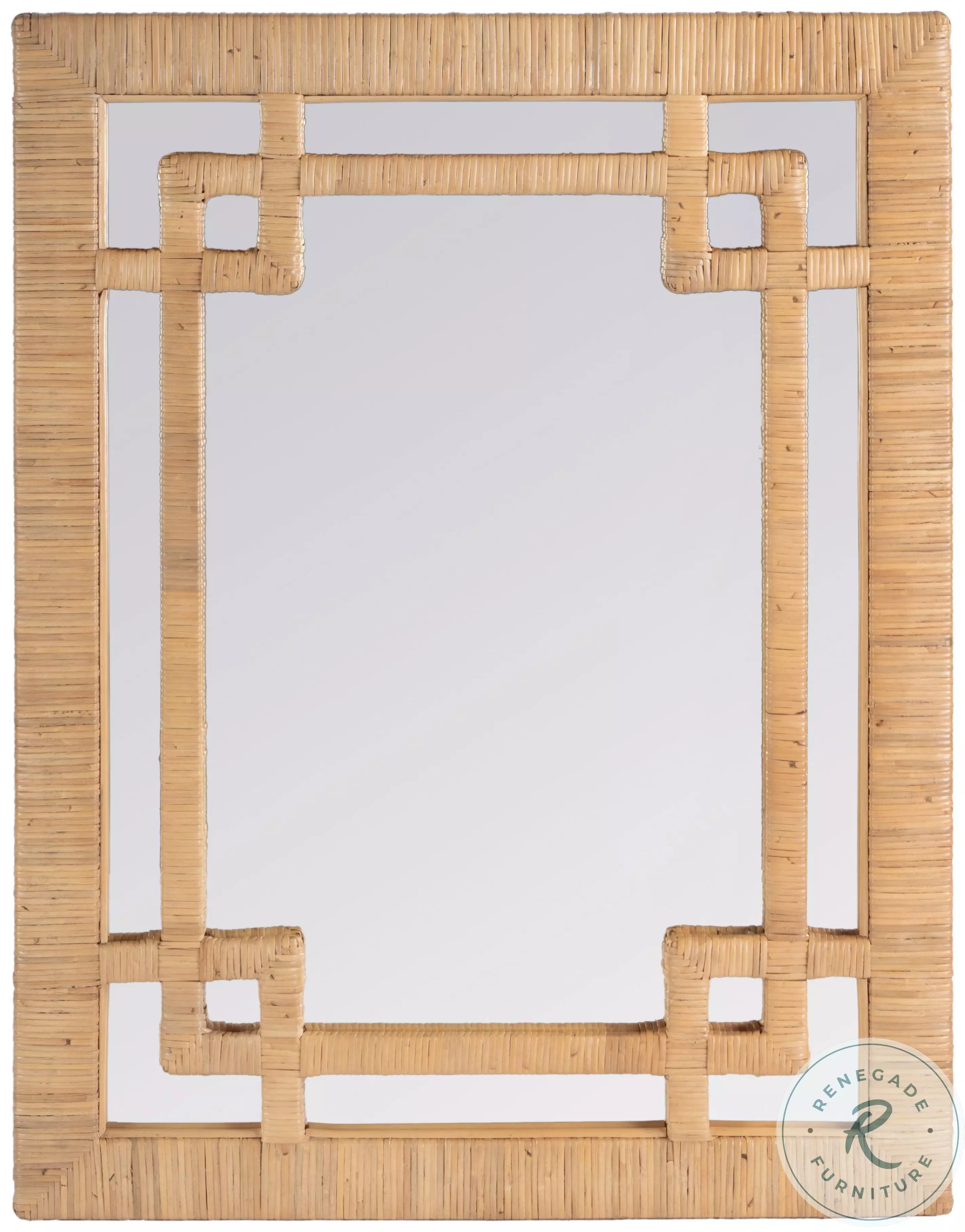 Hana Light Brown Woven Rattan Wall Mirror From Butler | Coleman Furniture