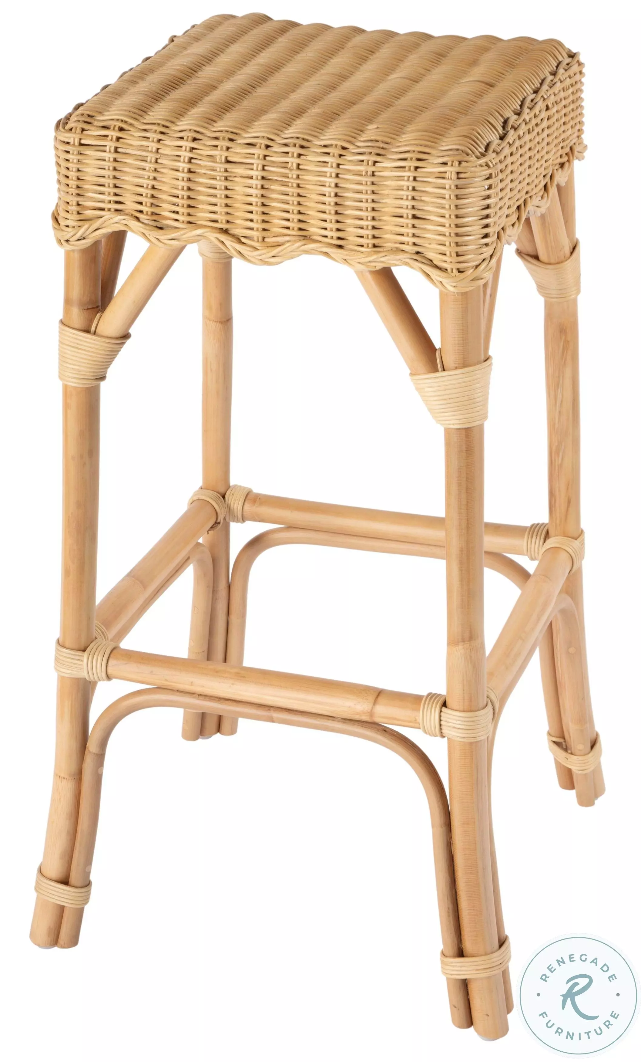 Flora Natural Rattan Bar Stool From Butler | Coleman Furniture