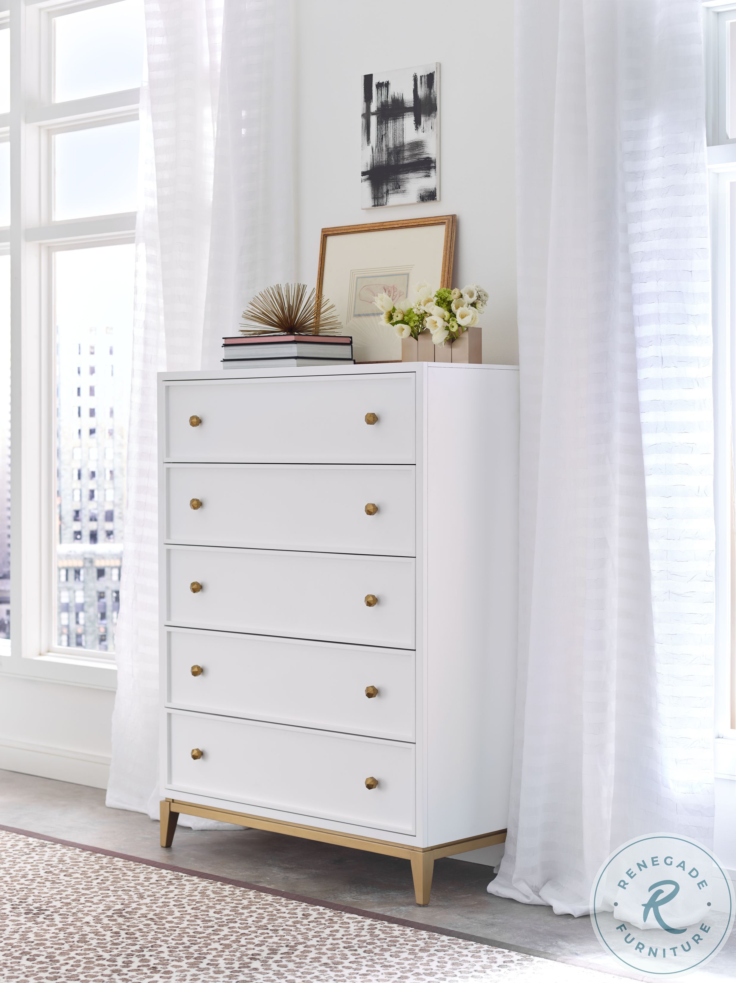 Chelsea White Drawer Chest by Rachael Ray from Rachael Ray Home Coleman Furniture