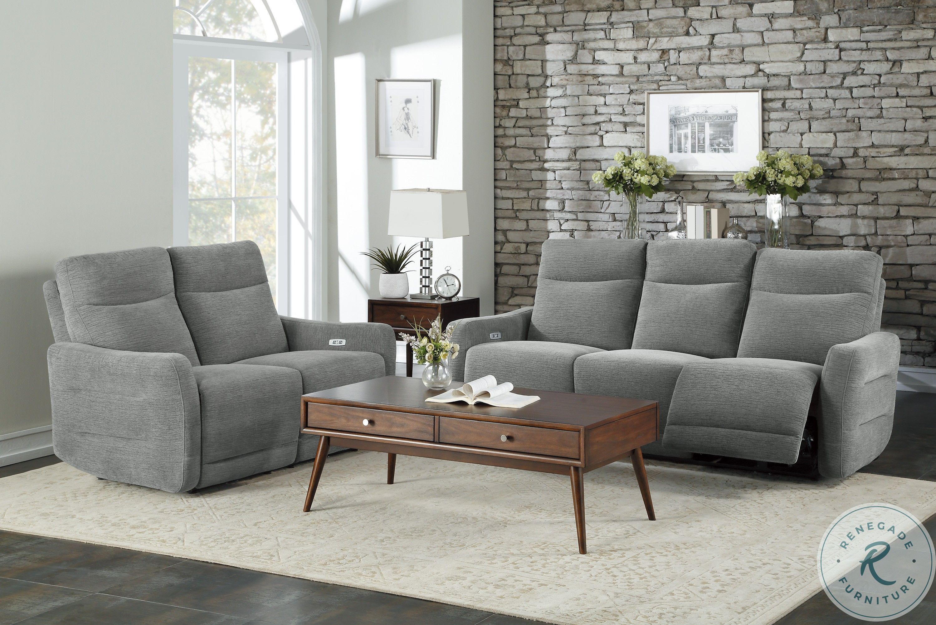 Edition Double Power Reclining Love Seat from Homelegance | Coleman ...