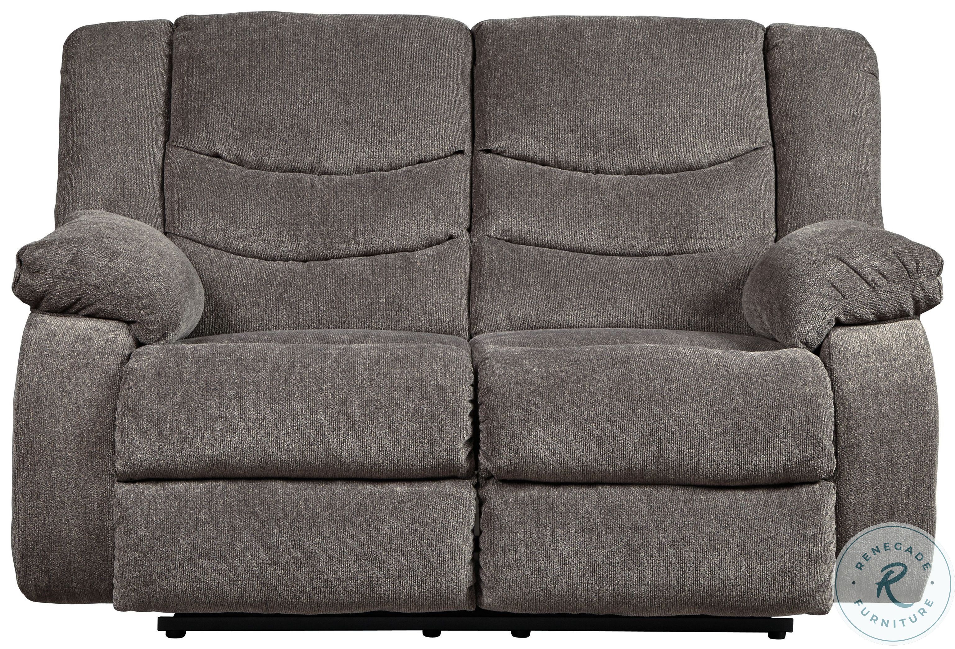 Tulen Gray Reclining Loveseat from Ashley | Coleman Furniture