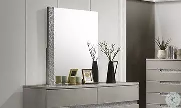 Paradox Gray Mirror From New Classic | Coleman Furniture