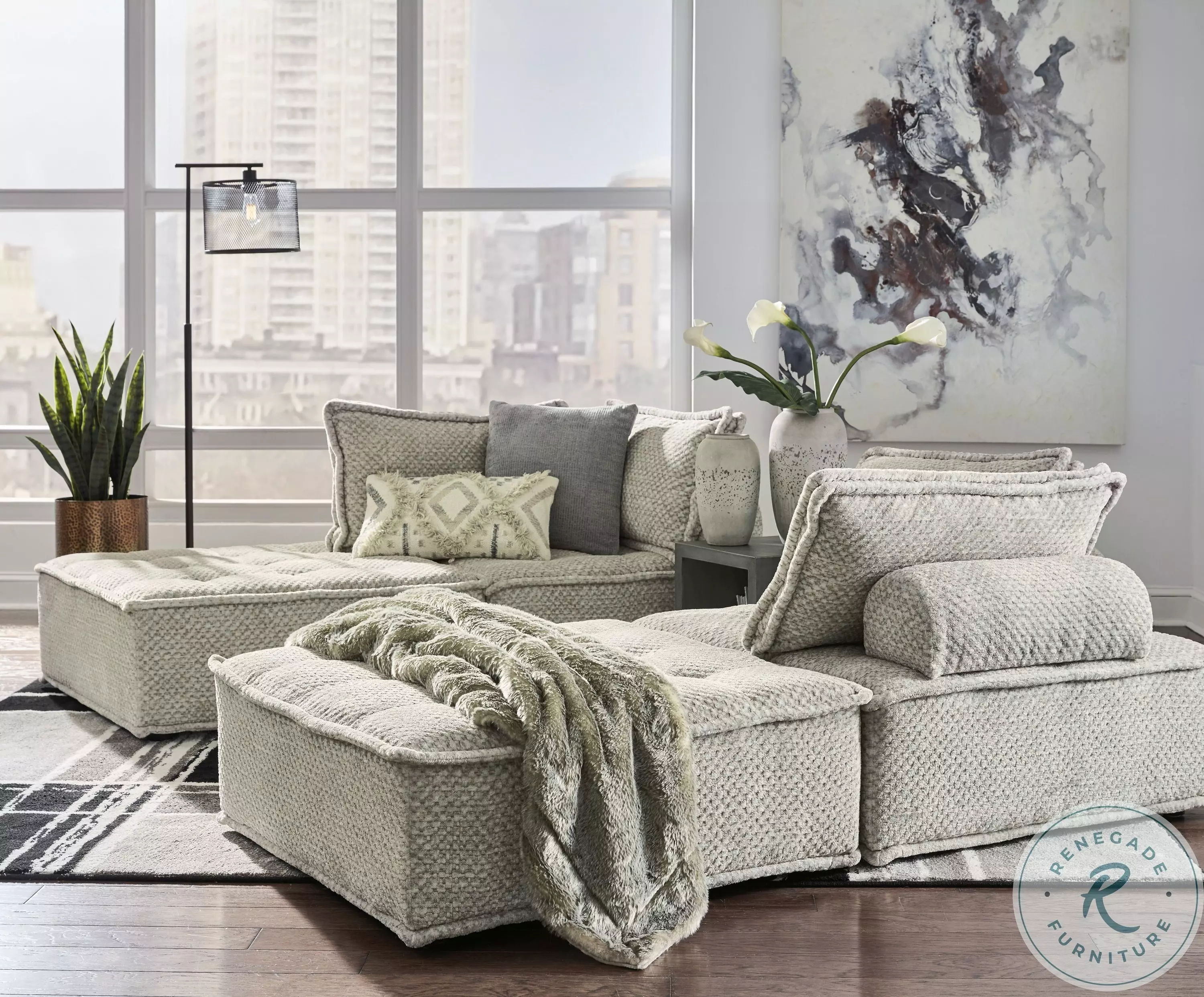 Bales Taupe Modular Sectional from Ashley Furniture | Coleman Furniture