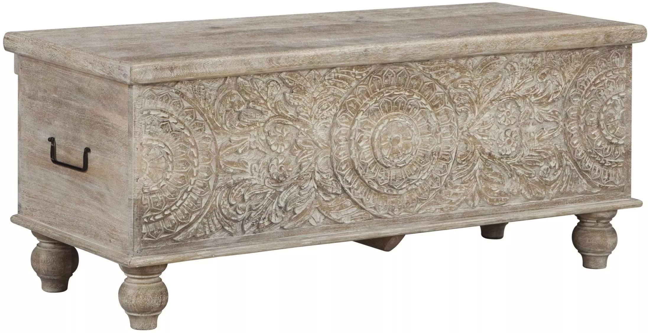 Fossil Ridge Antique White Storage Bench From Home Gallery Stores ...