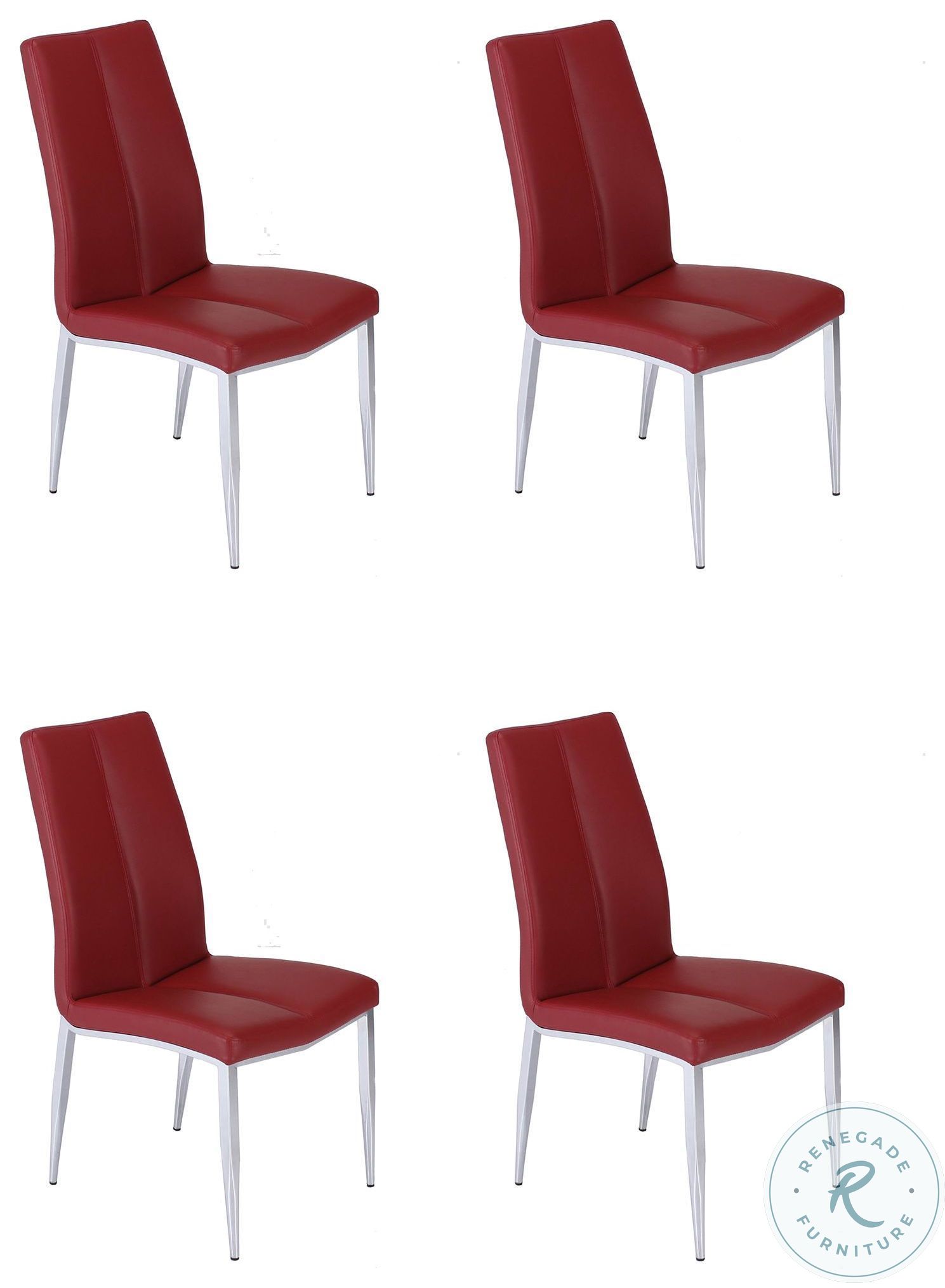 Abigail Red Side Chair Set of 4 From Home Gallery Stores | Home Gallery ...