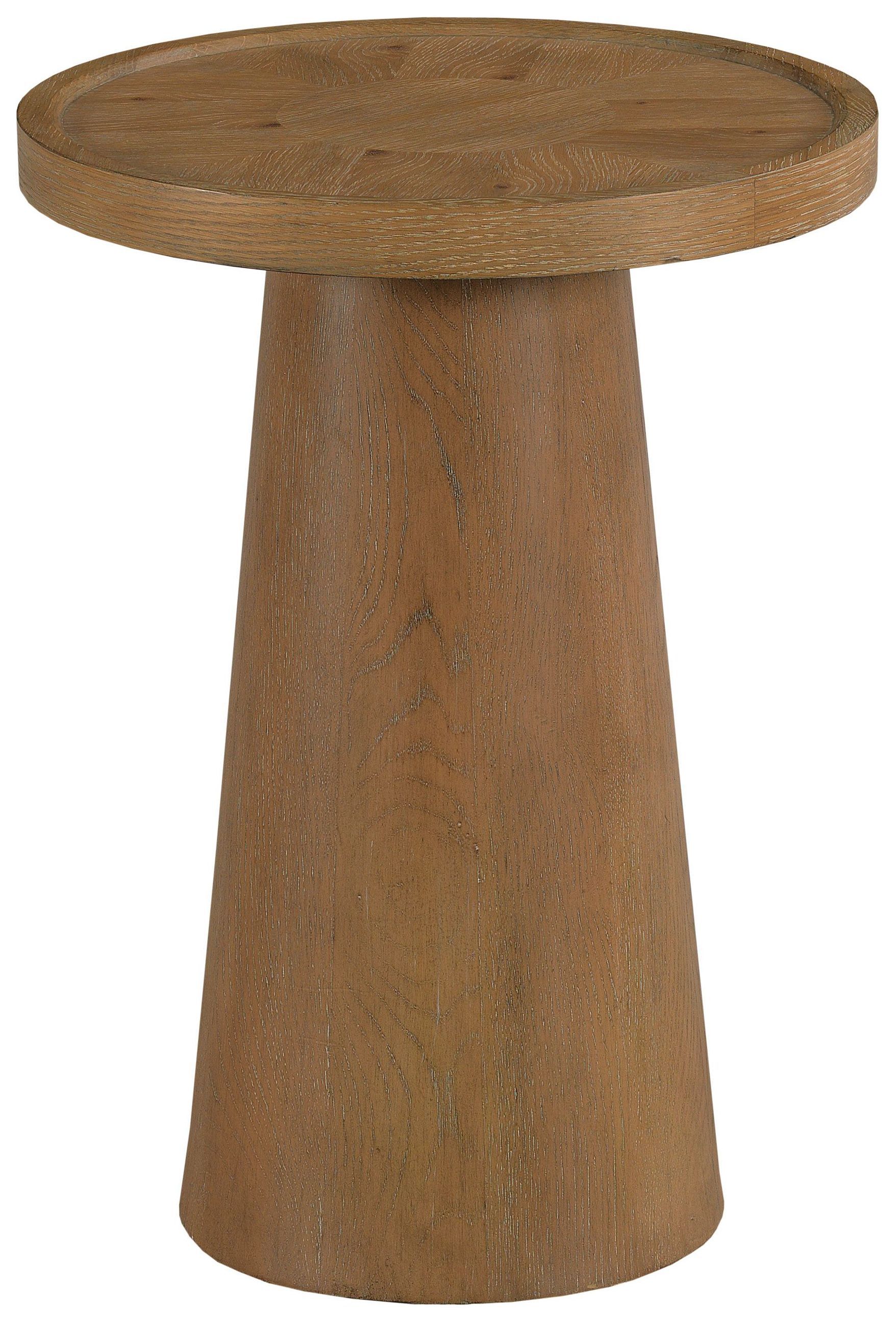 Hidden Treasures Pod Light Stain Round Accent Table From Kincaid ...