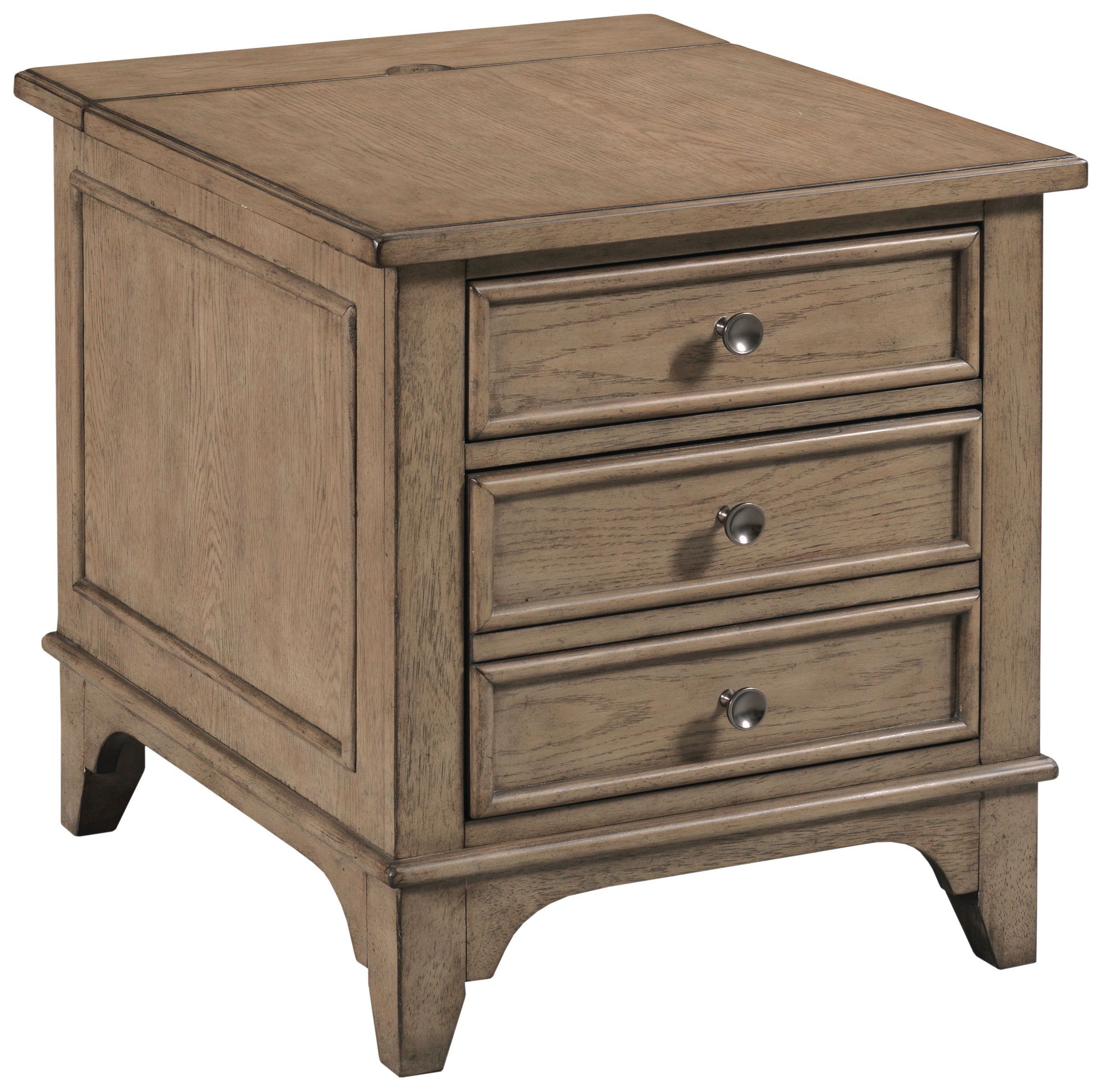 Carmine Beatrix Light Stain 2 Drawer Chairside Chest Table From Kincaid Furniture | Coleman ...
