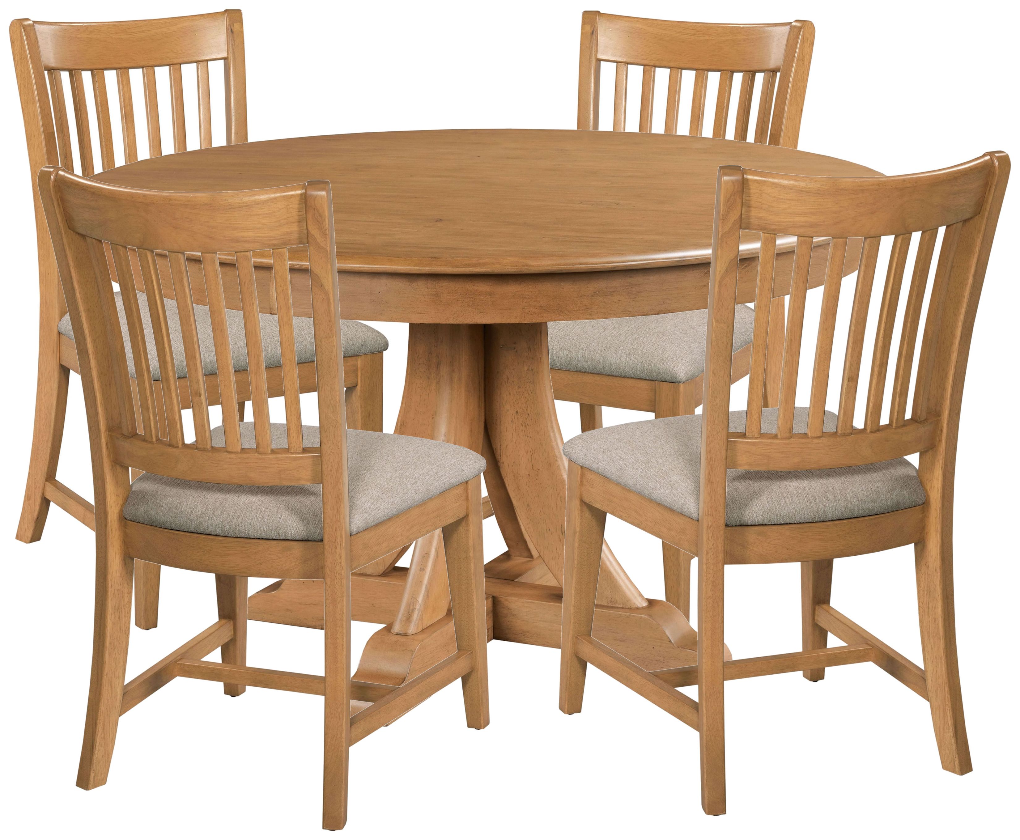 Kafe Cappuccino 54" Round Quad Dining Room Set from Kincaid Furniture ...
